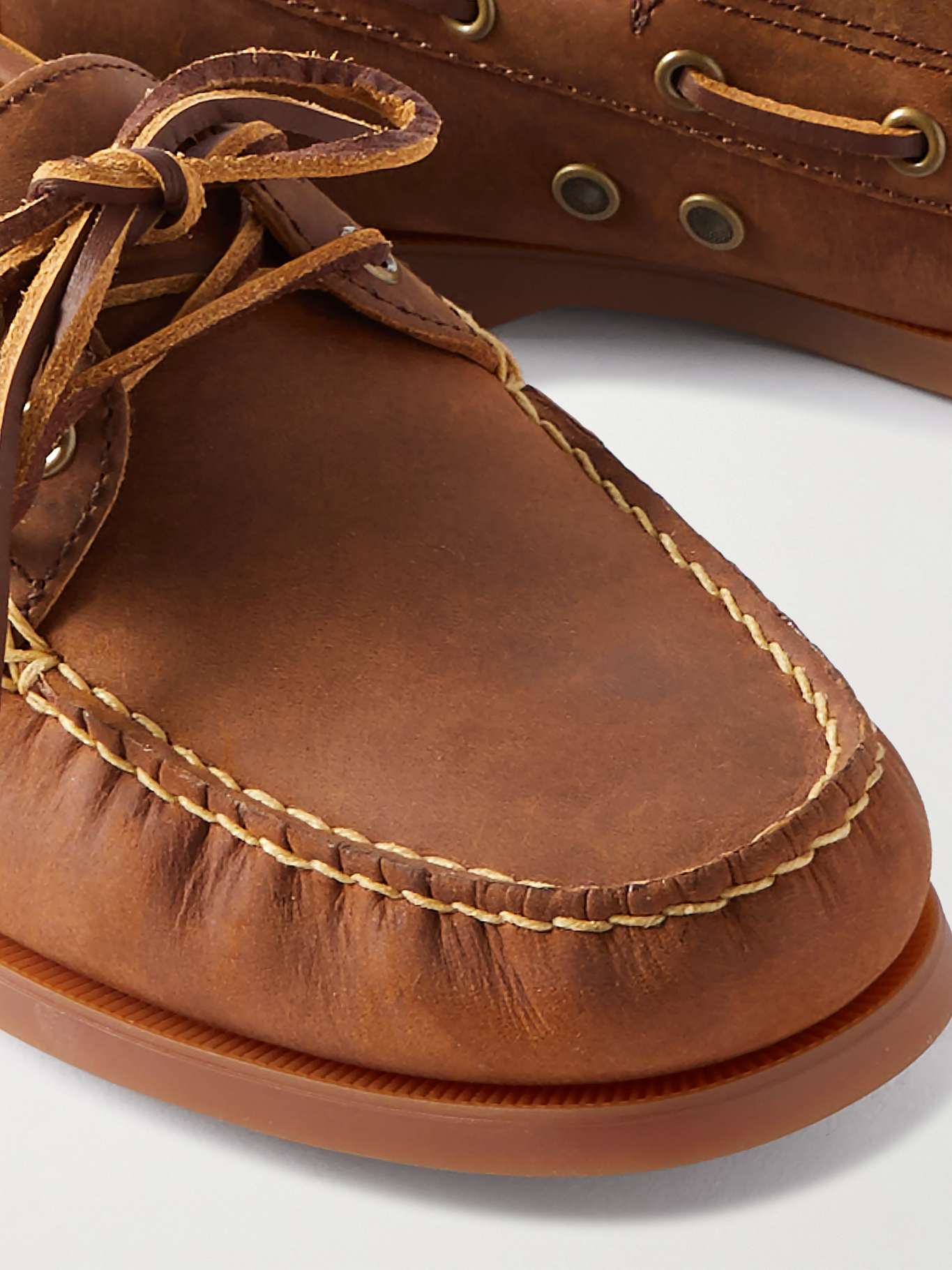 POLO RALPH LAUREN Merton Leather Boat Shoes for Men | MR PORTER