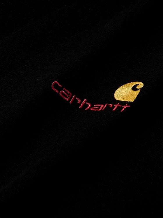 CARHARTT WIP American Script Logo-Embroidered Organic Cotton-Jersey T ...
