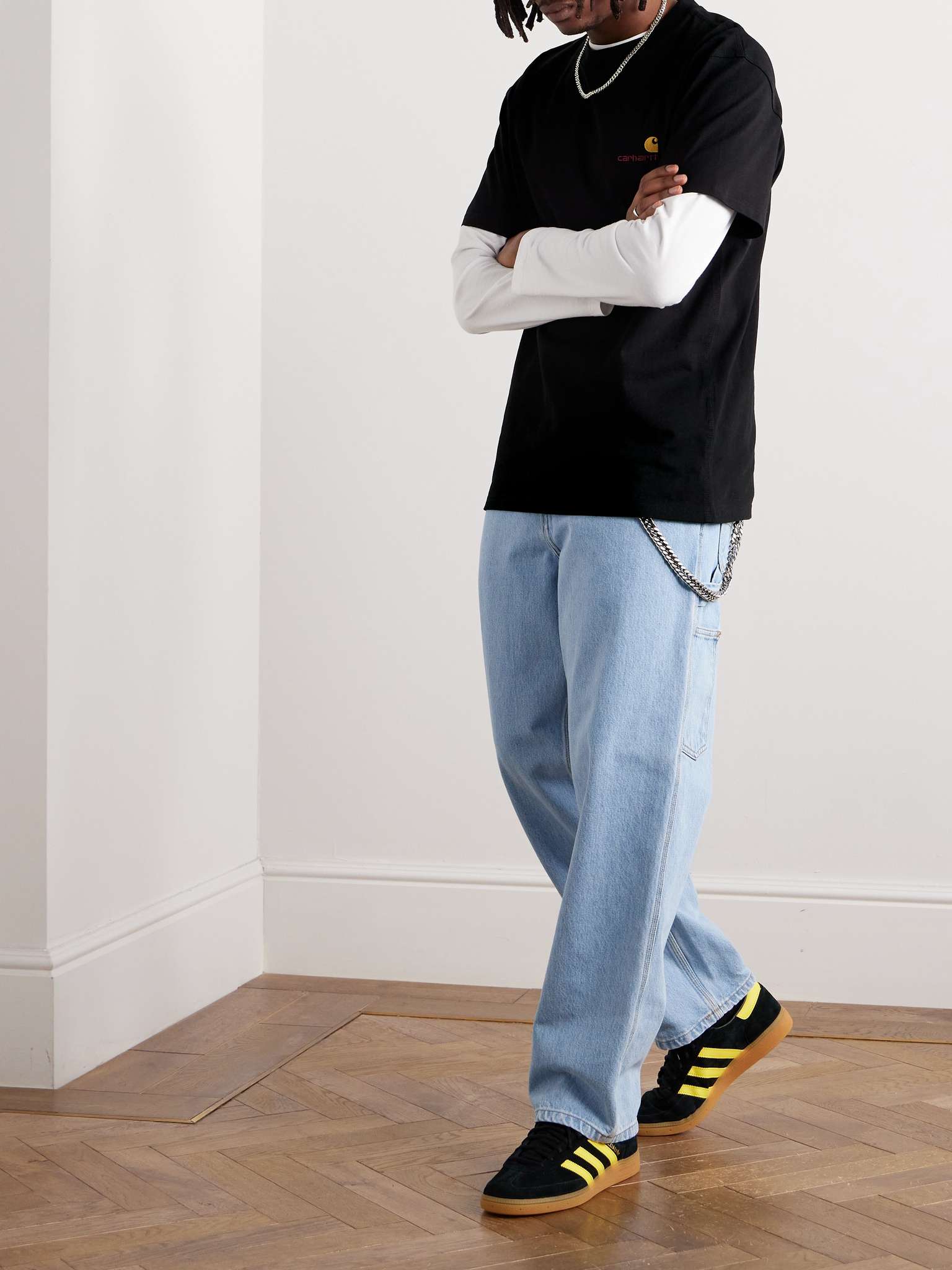 CARHARTT WIP American Script Logo-Embroidered Organic Cotton-Jersey T ...