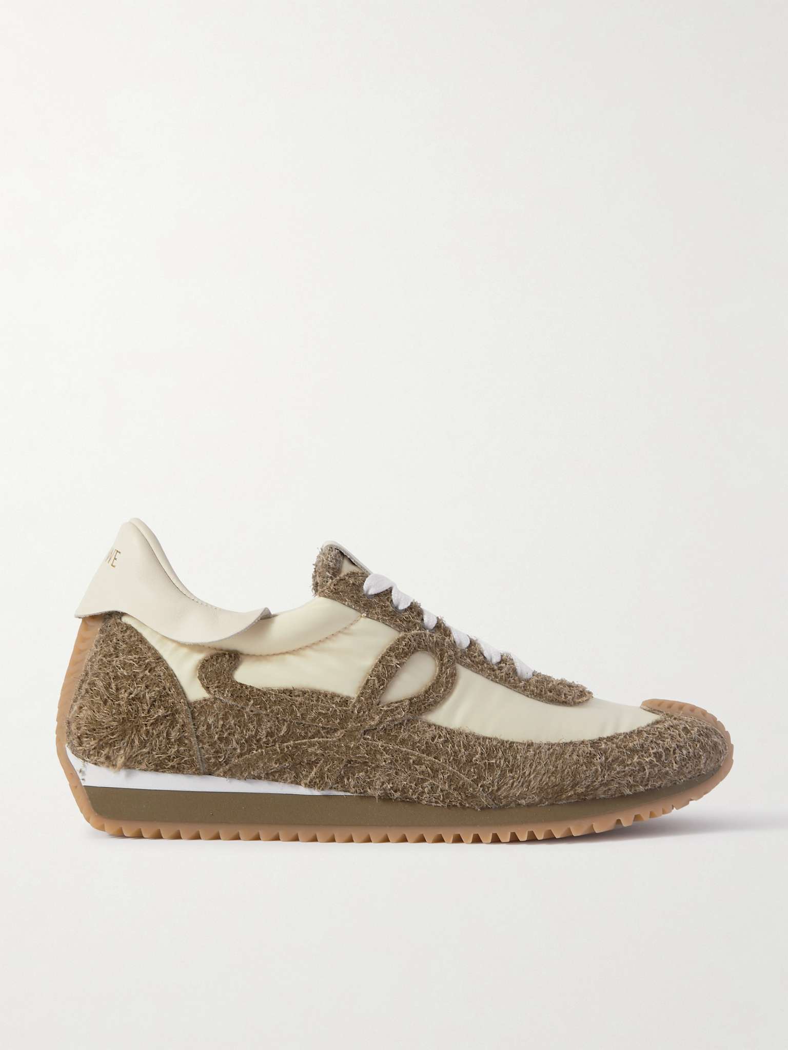 LOEWE Flow Runner Leather-Trimmed Brushed-Suede and Nylon Sneakers for ...