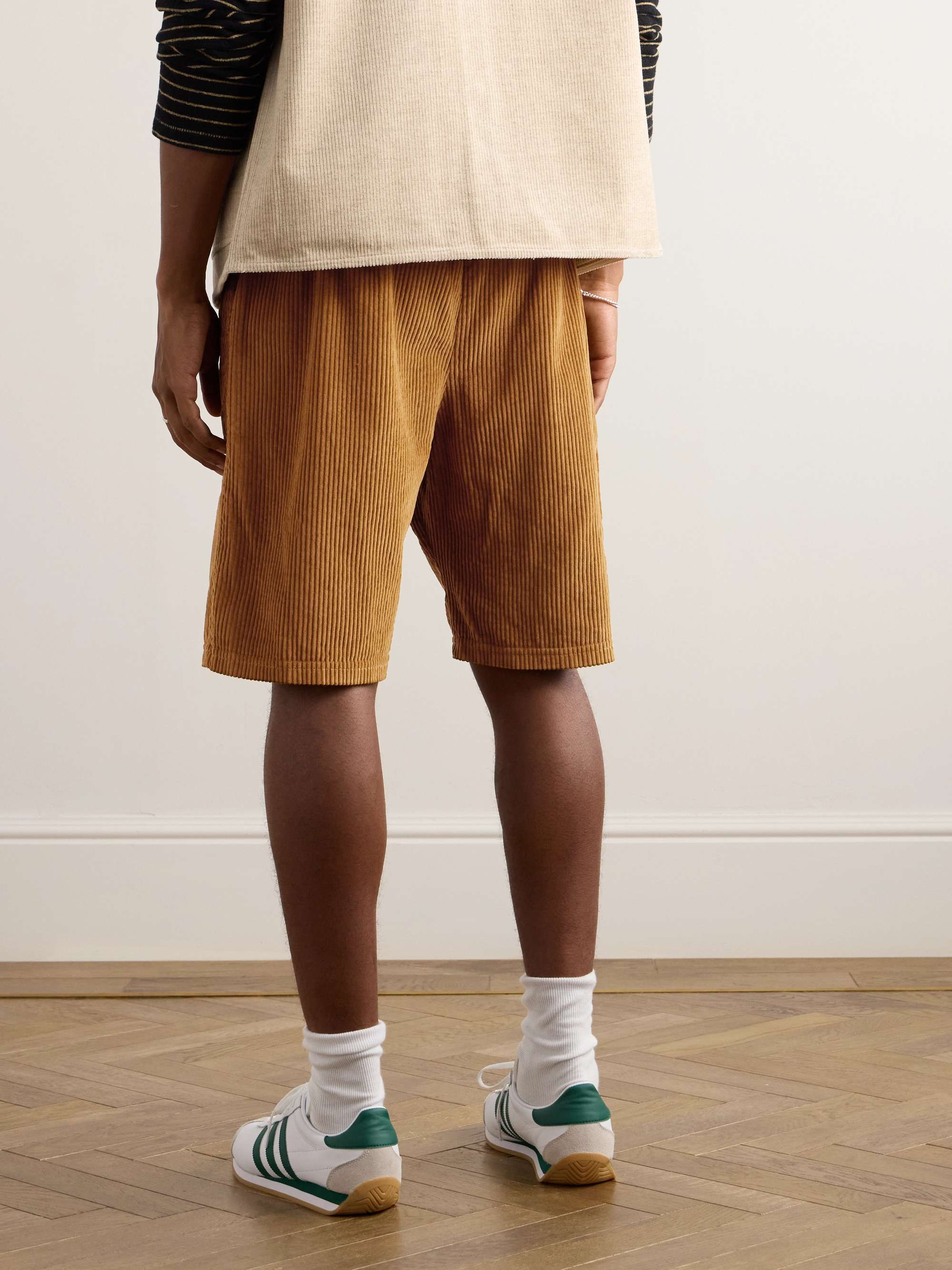 LES TIEN Invert Straight-Leg Cotton-Corduroy Drawstring Shorts for Men | MR PORTER