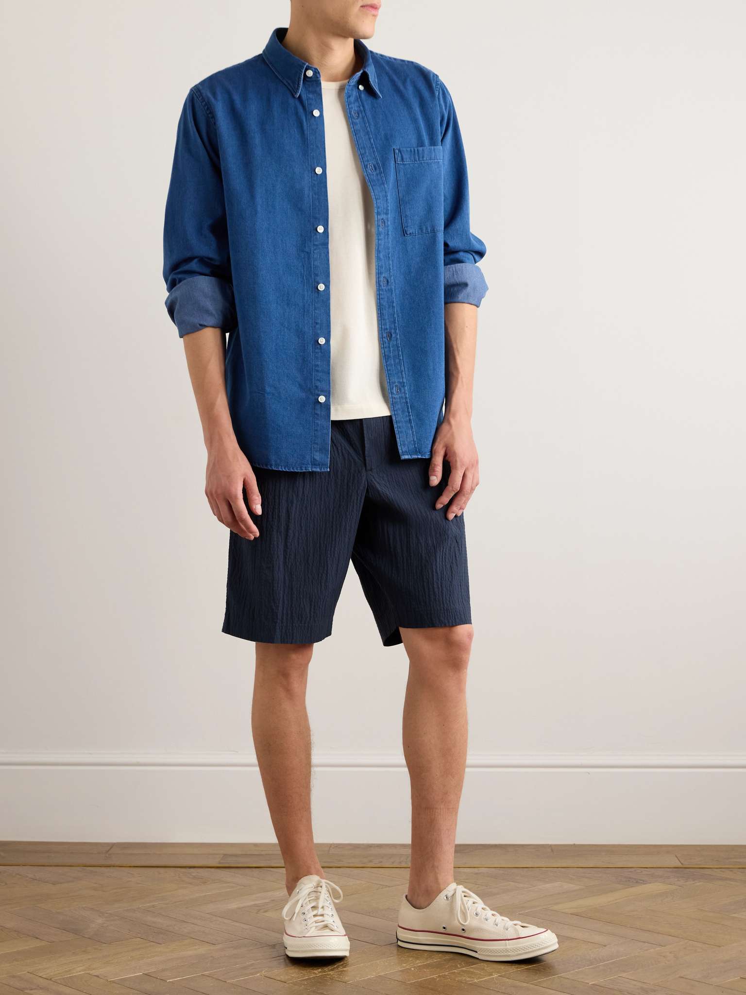 NN07 Cohen 5769 Button-Down Collar Organic Denim Shirt for Men | MR PORTER