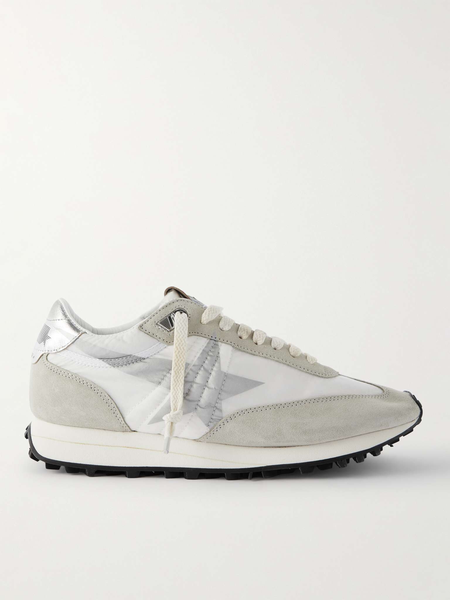 GOLDEN GOOSE Marathon Leather and Suede-Trimmed Nylon Sneakers for Men ...