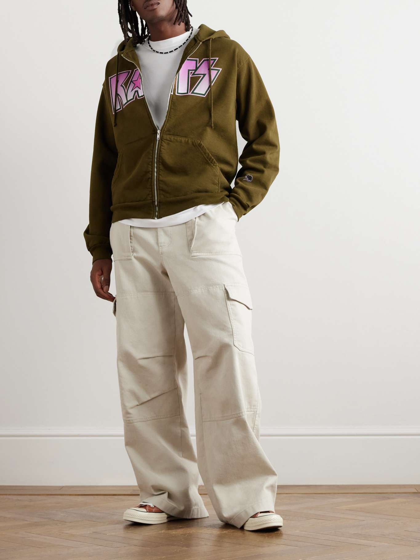 STRAY RATS Logo-Print Cotton-Jersey Zip-Up Hoodie for Men | MR PORTER