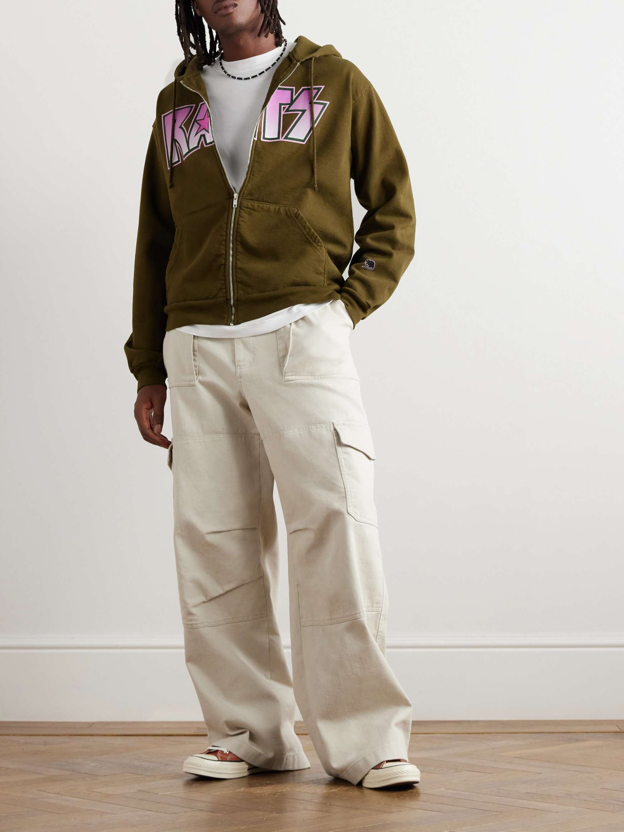 STRAY RATS Logo-Print Cotton-Jersey Zip-Up Hoodie for Men | MR PORTER