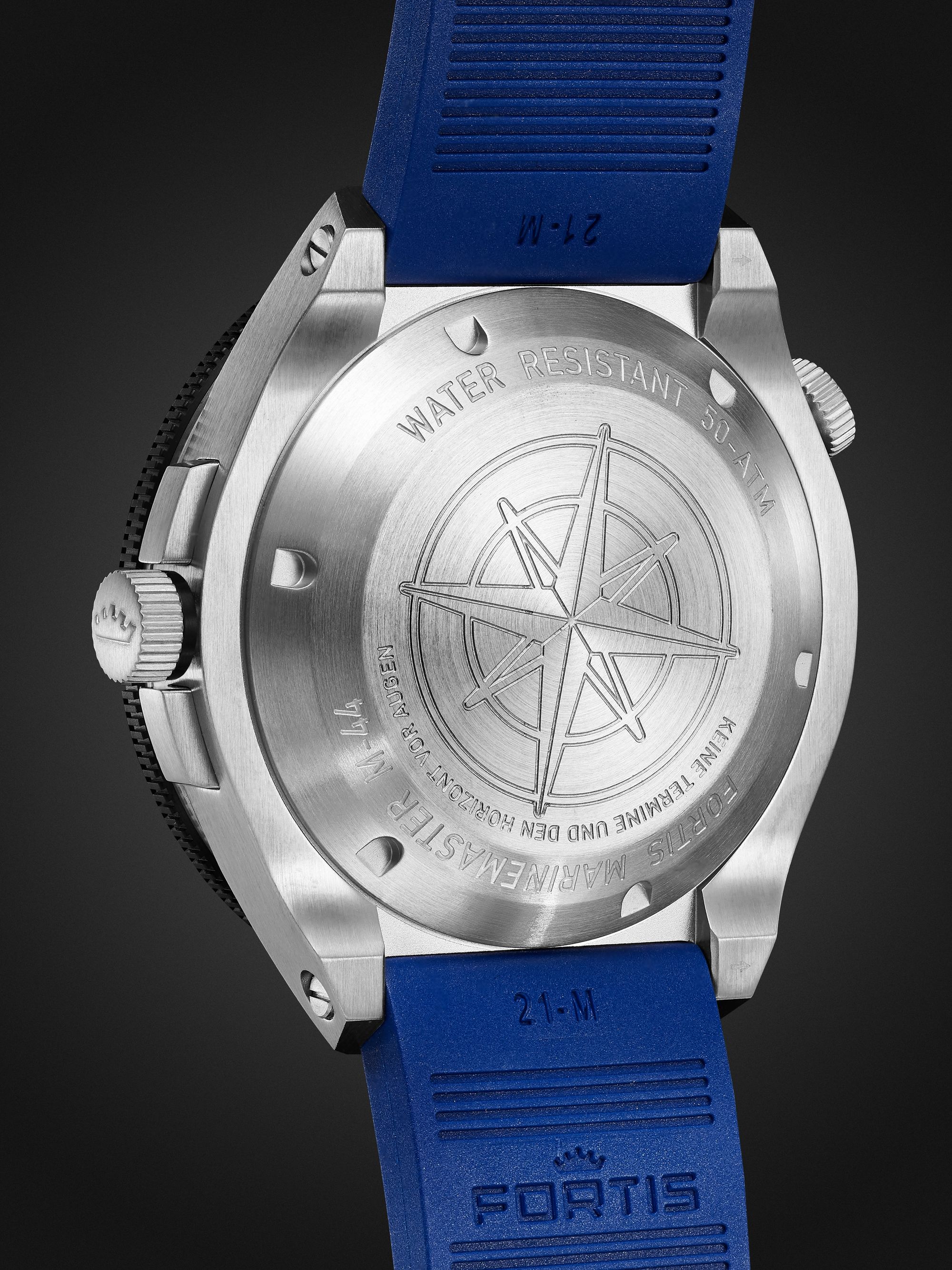 FORTIS Marinemaster M-44 44mm Recycled Stainless Steel and 18-Karat ...