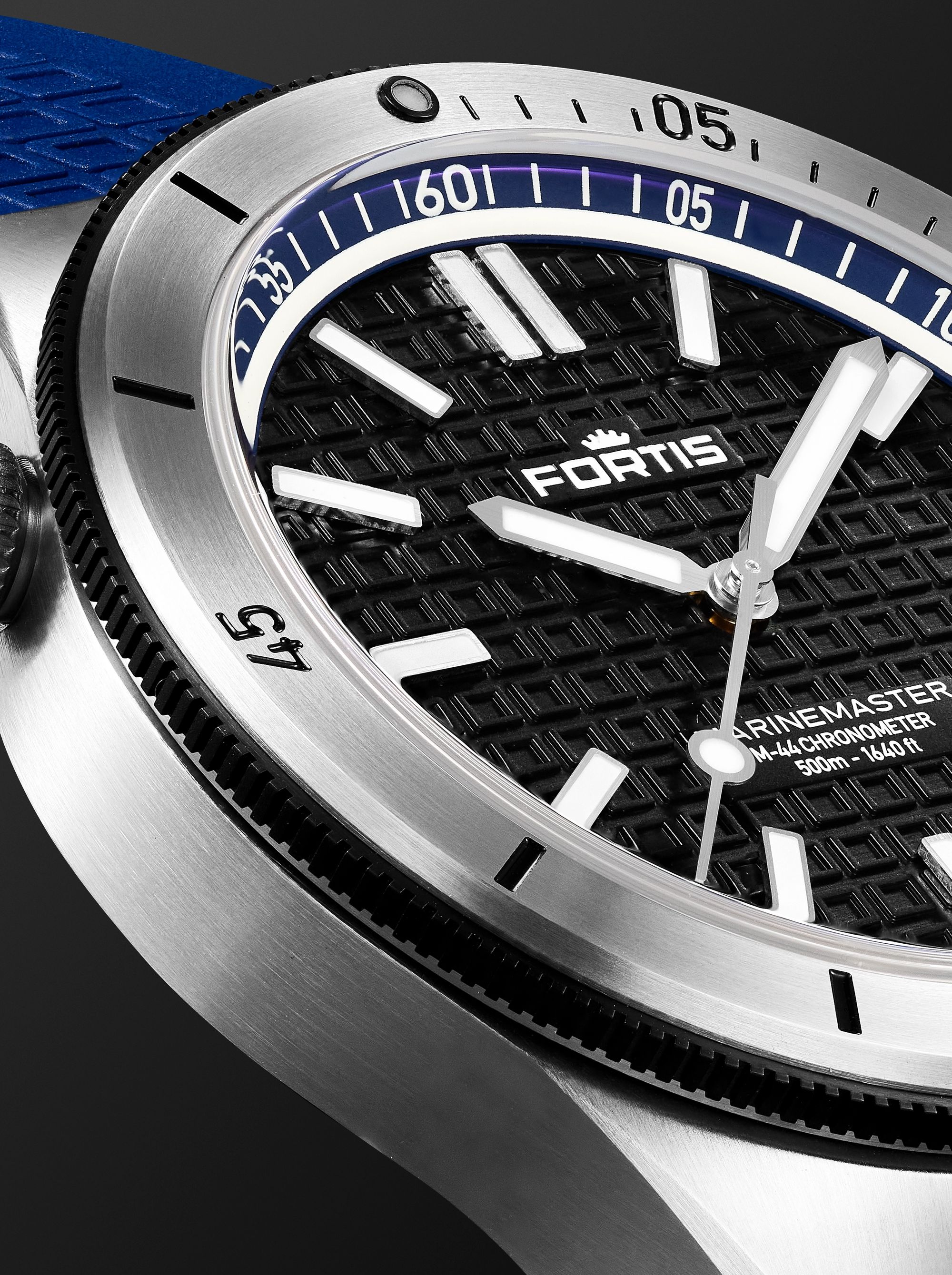 FORTIS Marinemaster M-44 44mm Recycled Stainless Steel and 18-Karat ...