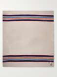 PENDLETON Yellowstone Appliquéd Striped Virgin Wool Blanket for Men ...