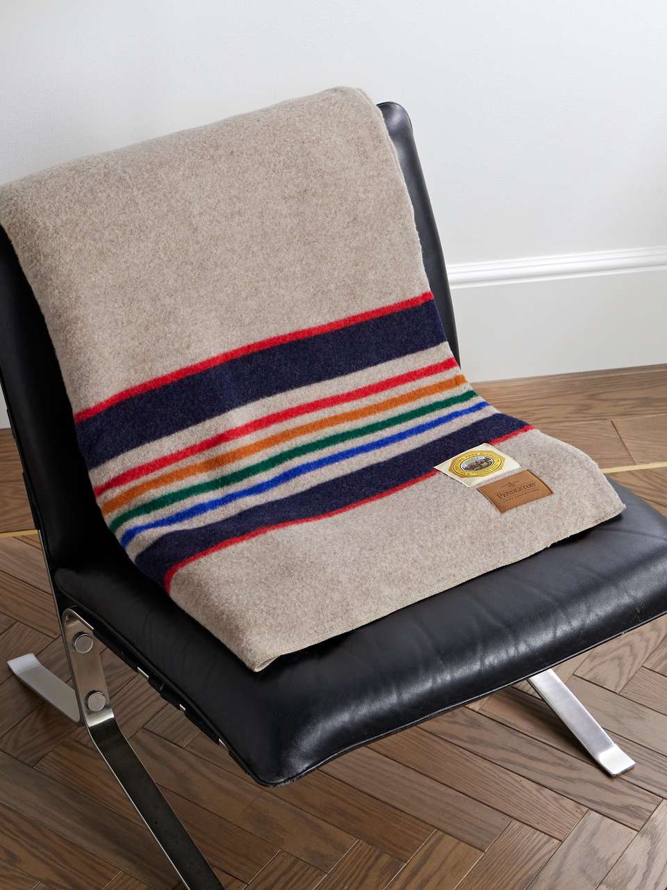 PENDLETON Yellowstone Appliquéd Striped Virgin Wool Blanket for Men ...
