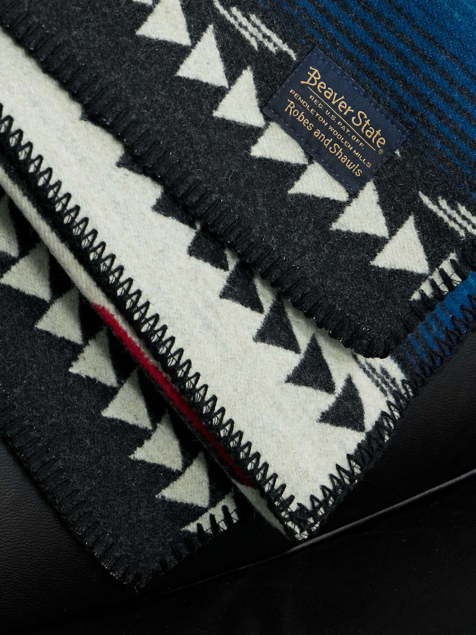 PENDLETON Saltillo Sunset Virgin Wool and Cotton-Blend Jacquard Blanket ...