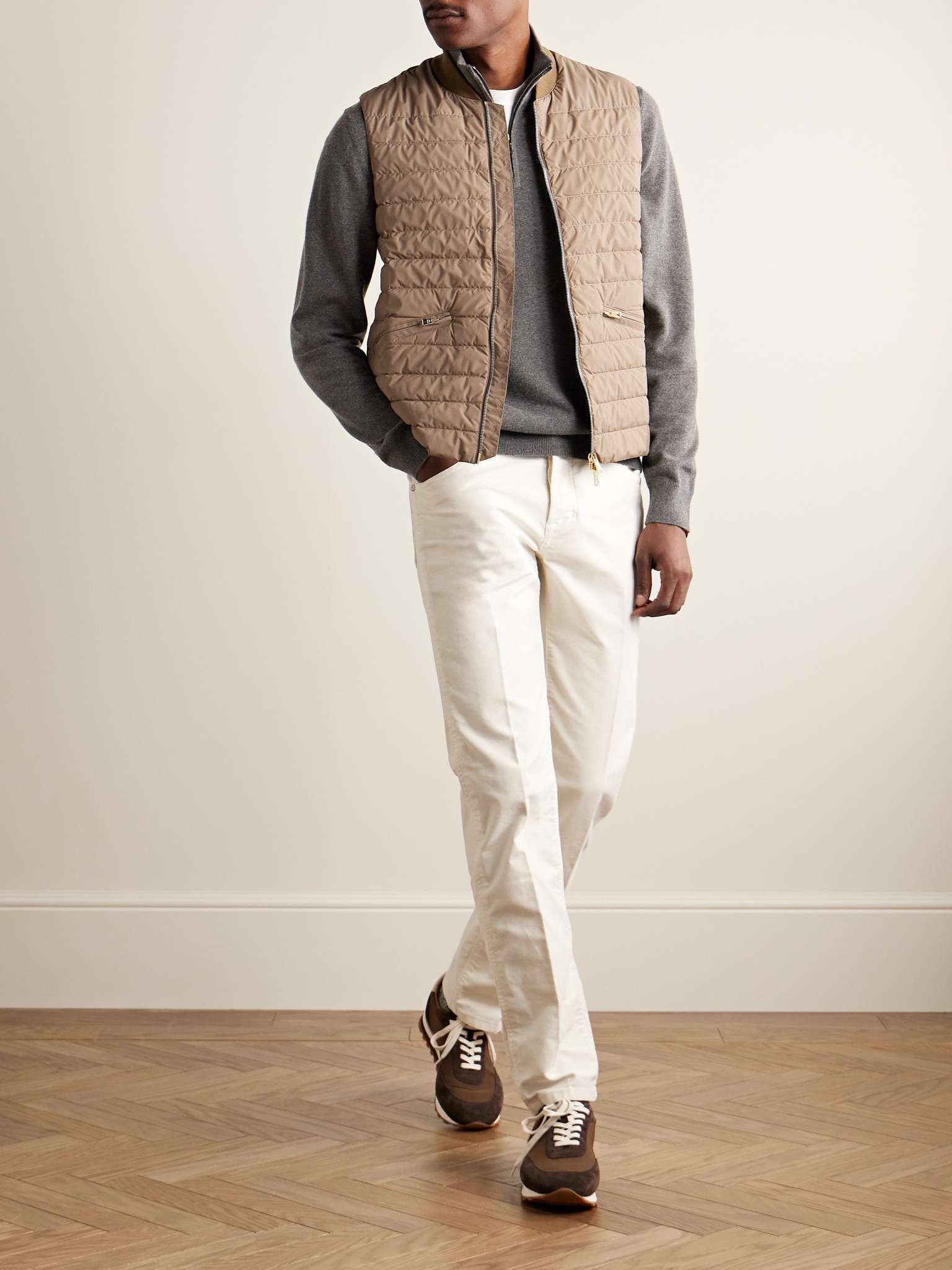 LORO PIANA Slim-Fit Baby Cashmere Half-Zip Sweater for Men | MR PORTER
