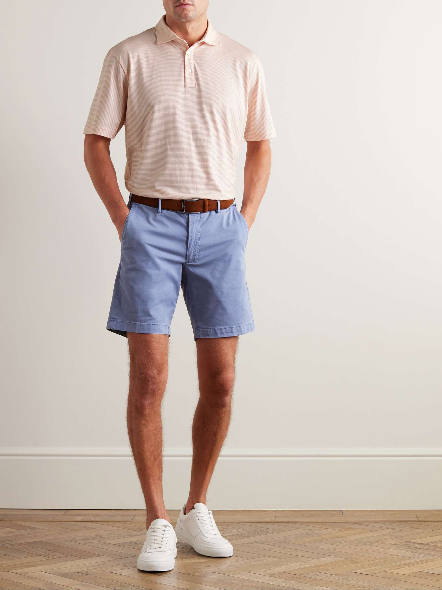 PETER MILLAR Pilot Striped Pima Cotton-Jersey Polo Shirt for Men | MR ...