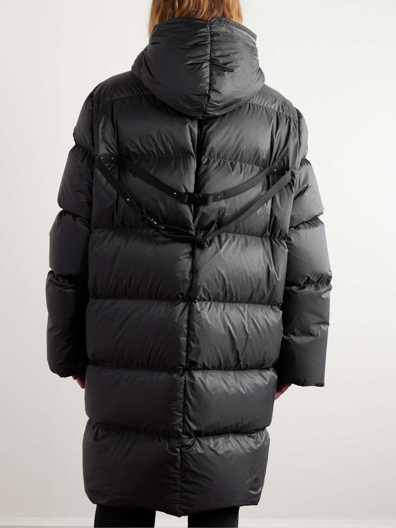 RICK OWENS + Moncler Logo-Appliquéd Quilted Shell Hooded Down Coat for ...