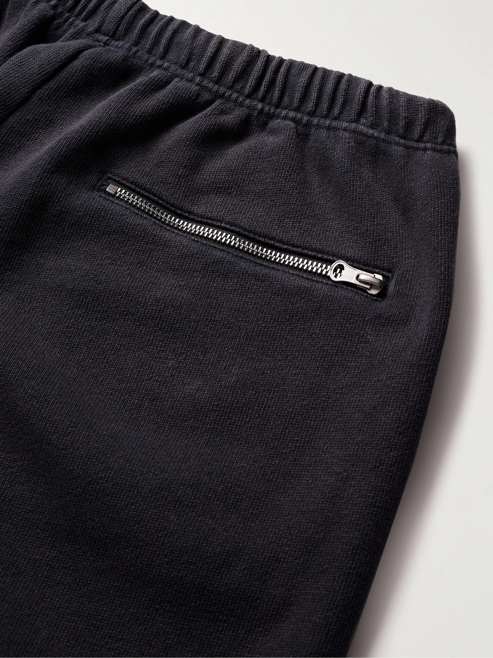 THROWING FITS Tapered Logo-Embroidered Cotton-Jersey Sweatpants for Men ...