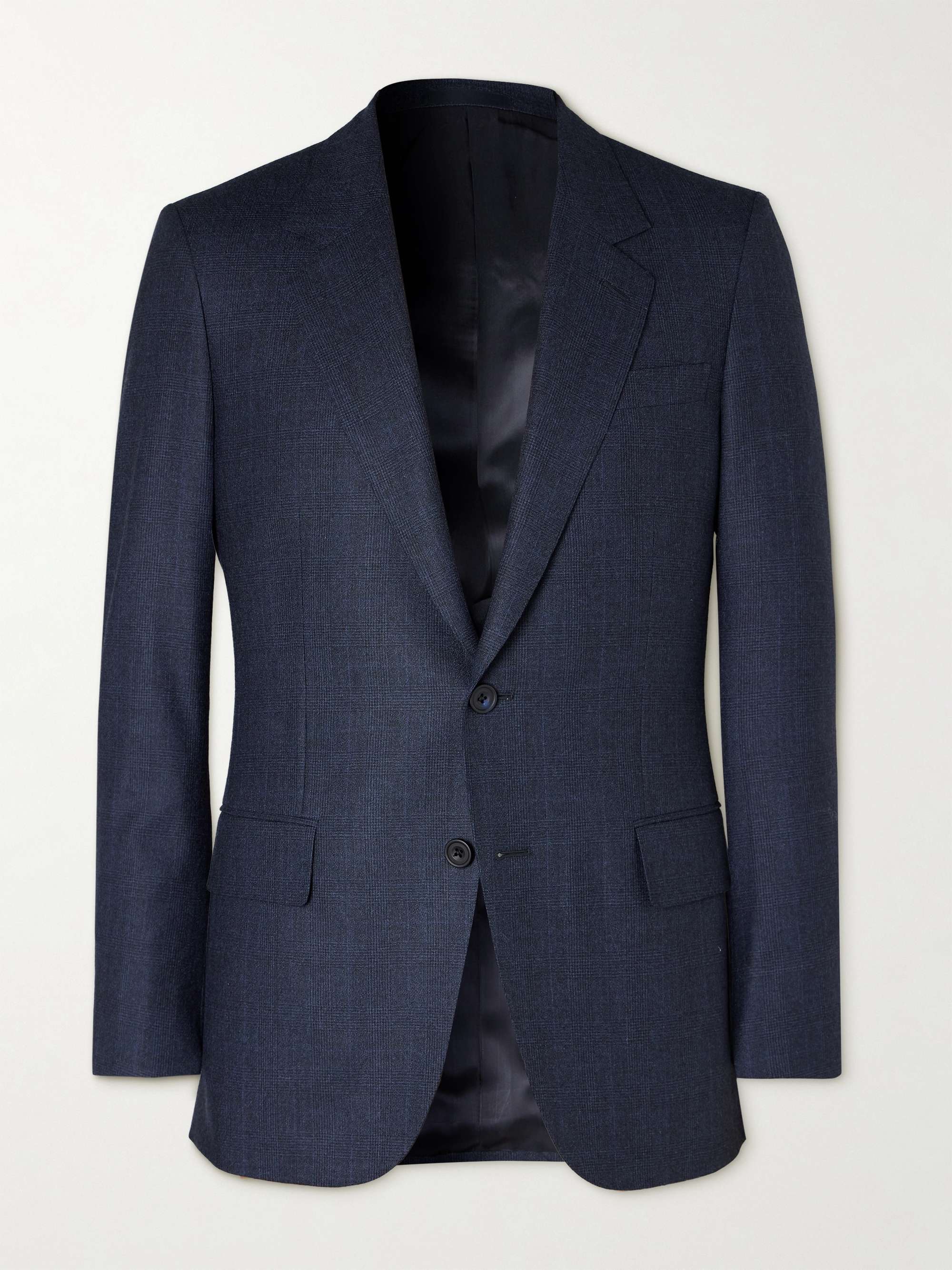 KINGSMAN Checked Wool and Cashmere-Blend Suit Jacket for Men | MR PORTER