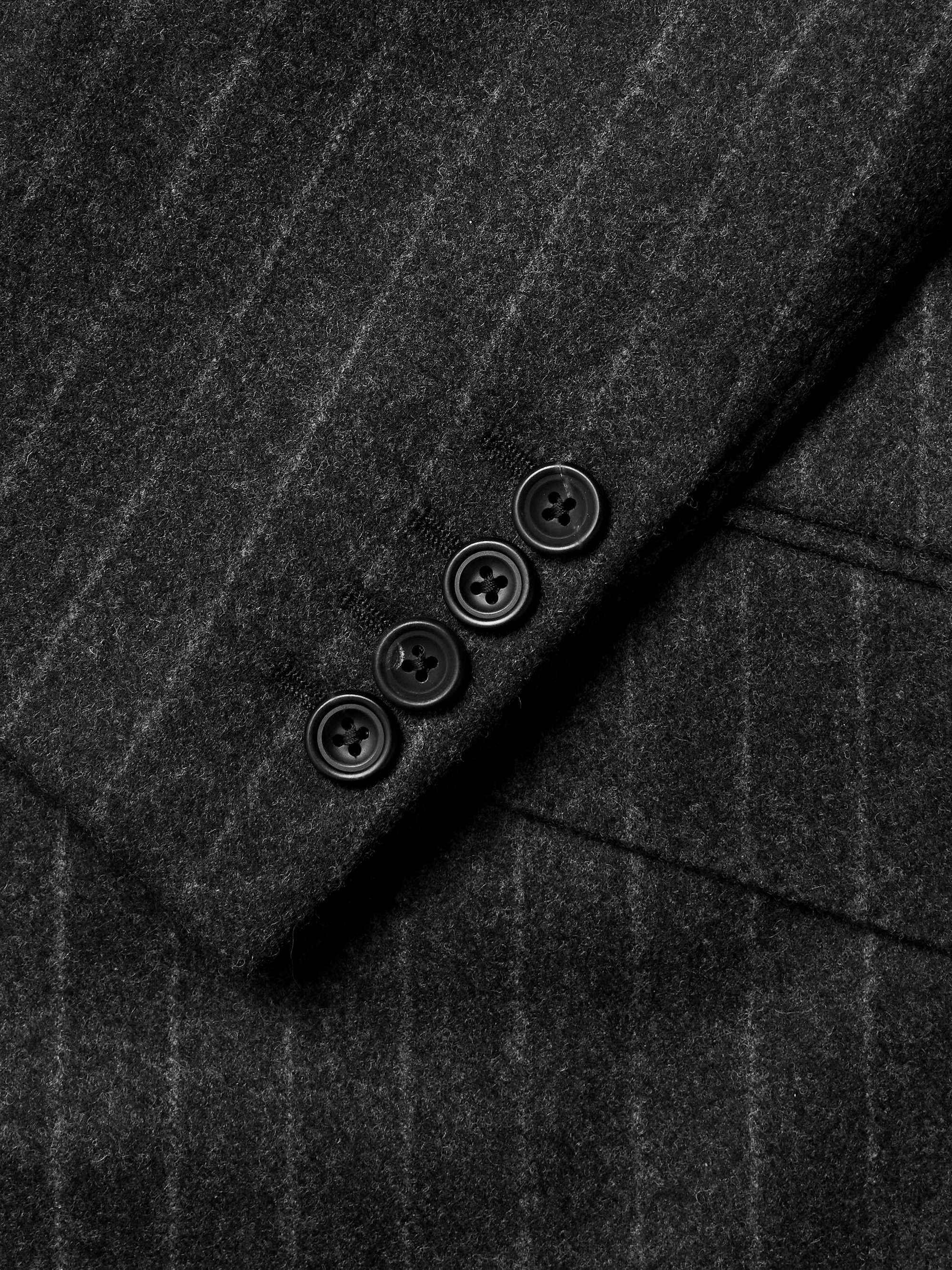 KINGSMAN Double-Breasted Striped Wool-Felt Suit Jacket for Men | MR PORTER