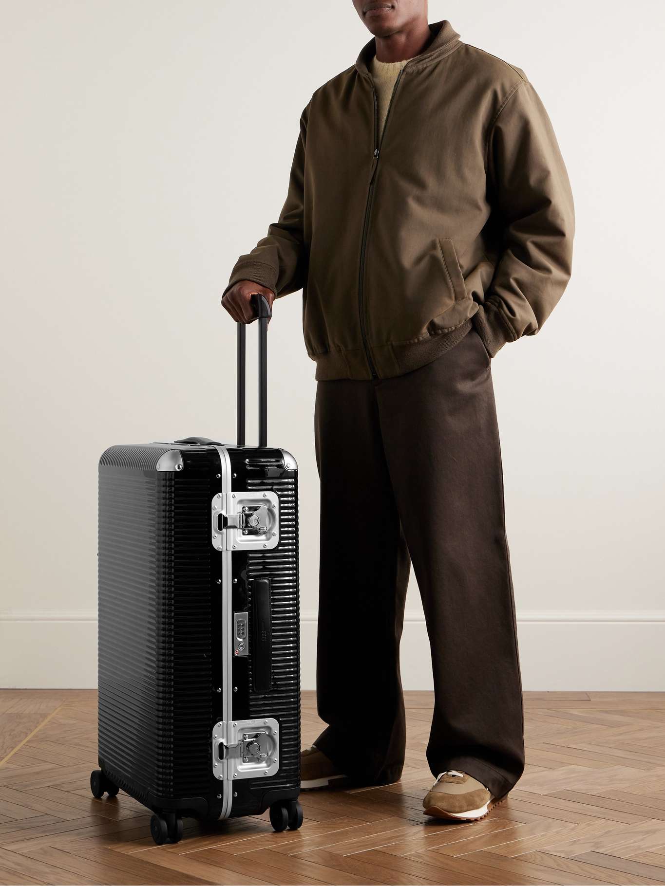 FPM MILANO Bank Spinner 76cm Leather-Trimmed Polycarbonate and ...