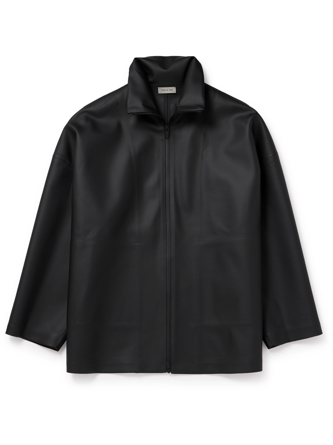 Fear Of God Rubber Jacket In Black | ModeSens