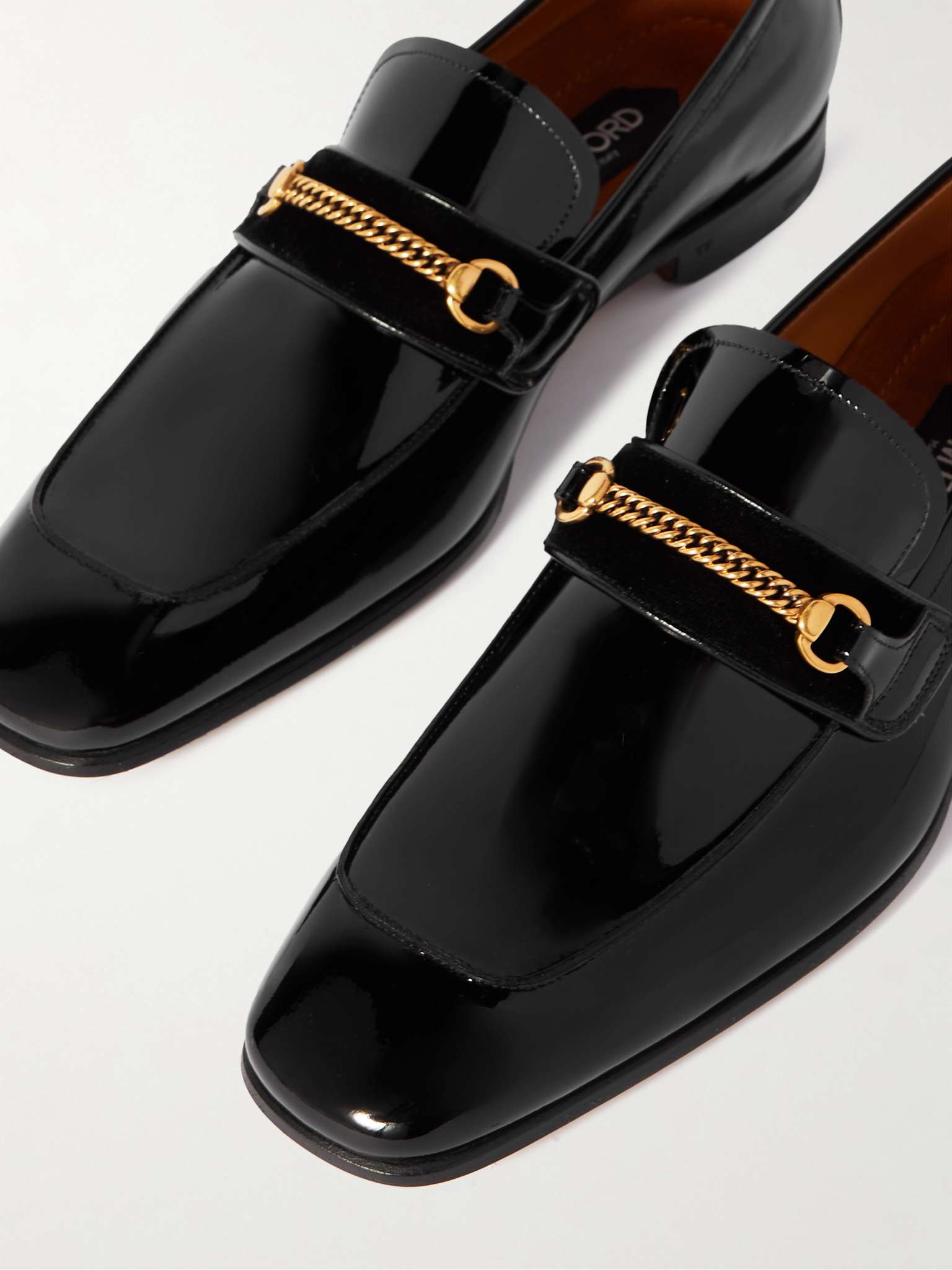 TOM FORD Bailey Chain-Embellished Patent-Leather Penny Loafers for Men ...