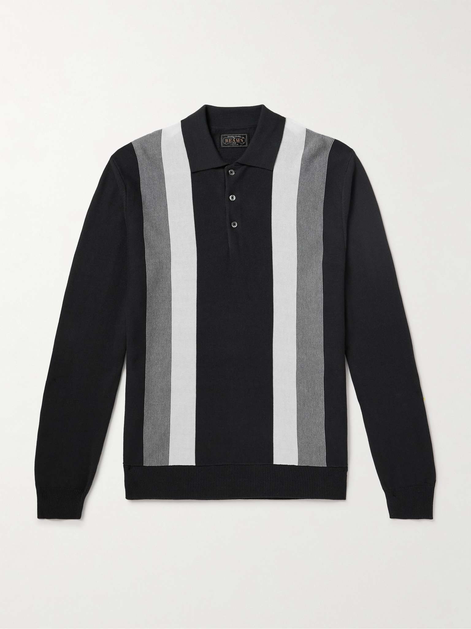 BEAMS PLUS Striped Knitted Polo Shirt for Men | MR PORTER