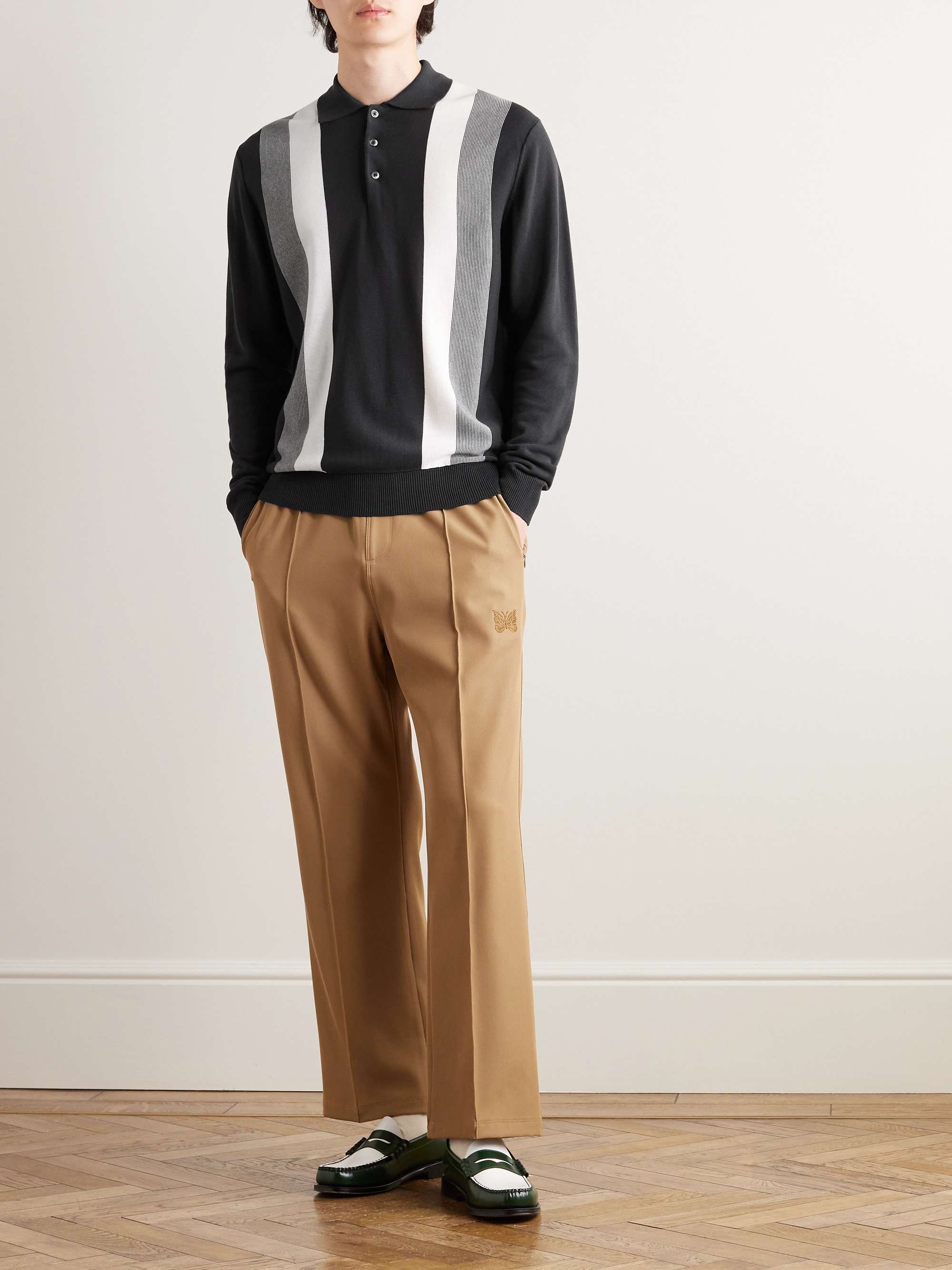 BEAMS PLUS Striped Knitted Polo Shirt for Men | MR PORTER