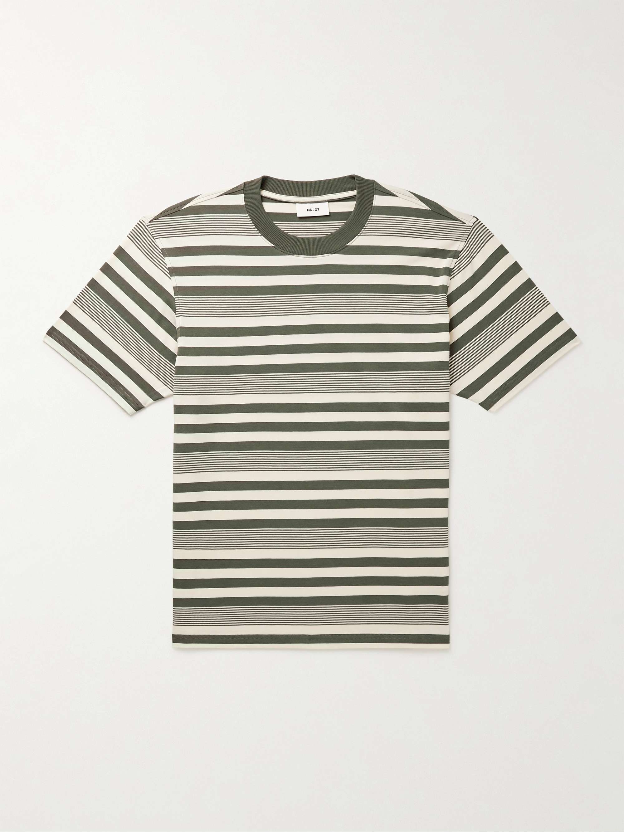 NN07 Adam 3461 Striped Stretch Modal and Cotton-Blend Jersey T-Shirt ...