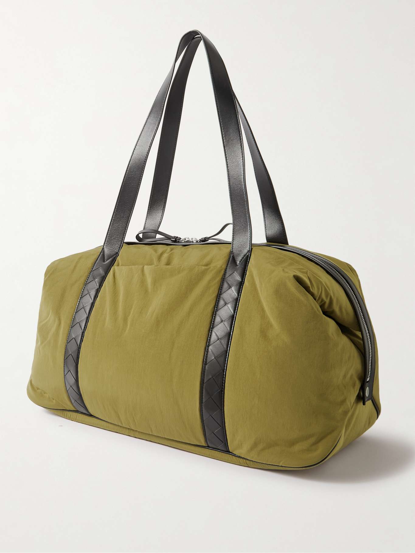 BOTTEGA VENETA Leather-Trimmed Shell Duffle Bag for Men | MR PORTER