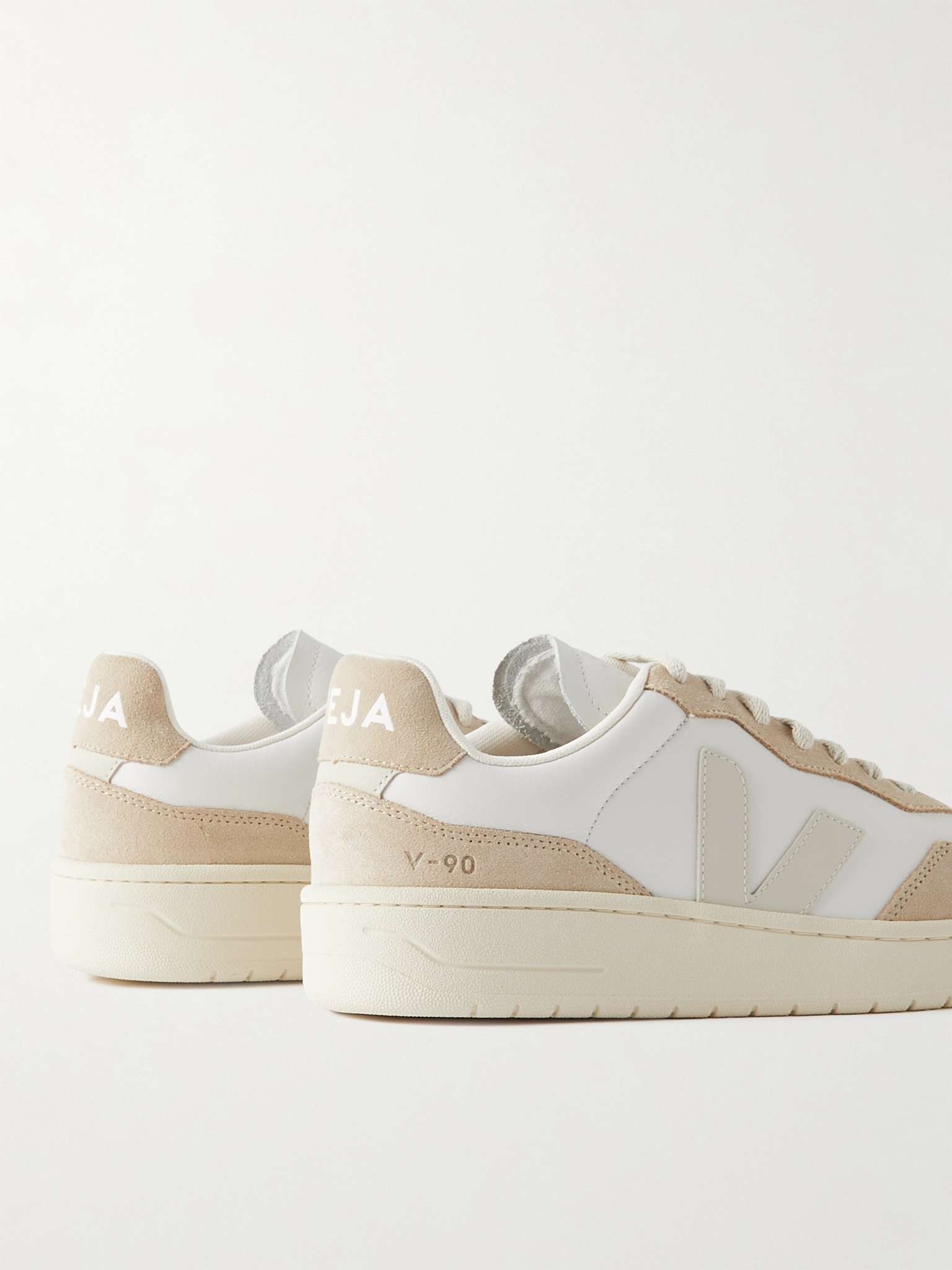 VEJA + The Aegean Project V-90 Suede and Leather Sneakers for Men | MR PORTER