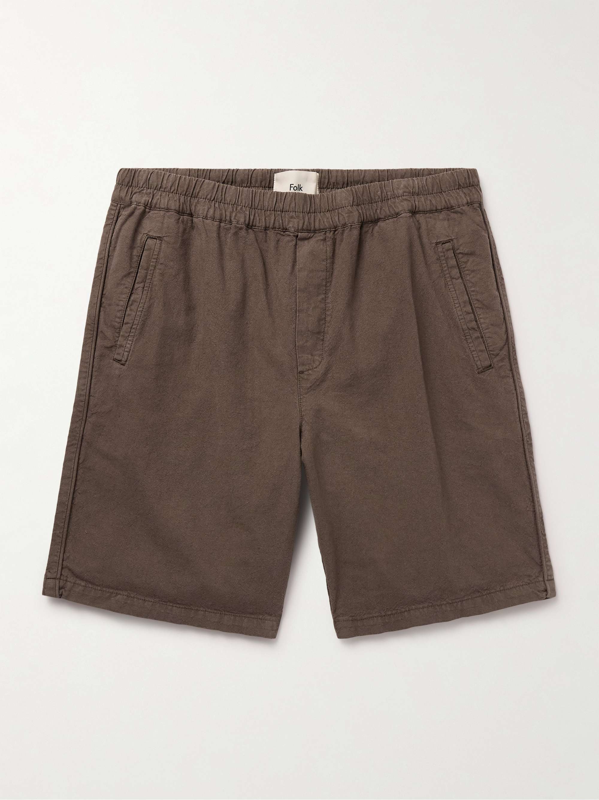 FOLK Assembly Straight-Leg Linen and Cotton-Blend Shorts for Men | MR ...