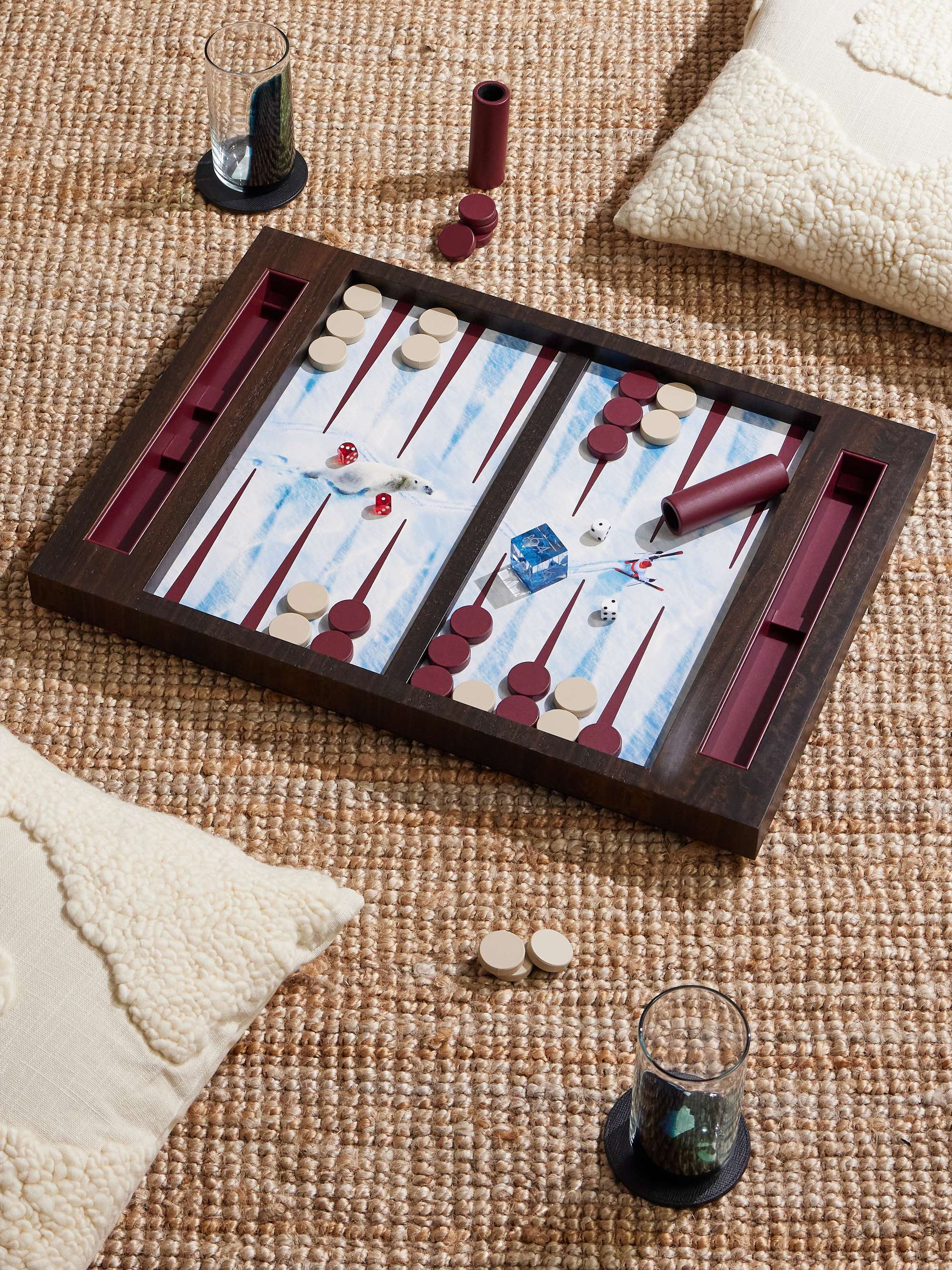 Chase Winter Wood and Leather Tabletop Backgammon Set von ALEXANDRA LLEWELLYN für Herren | MR PORTER