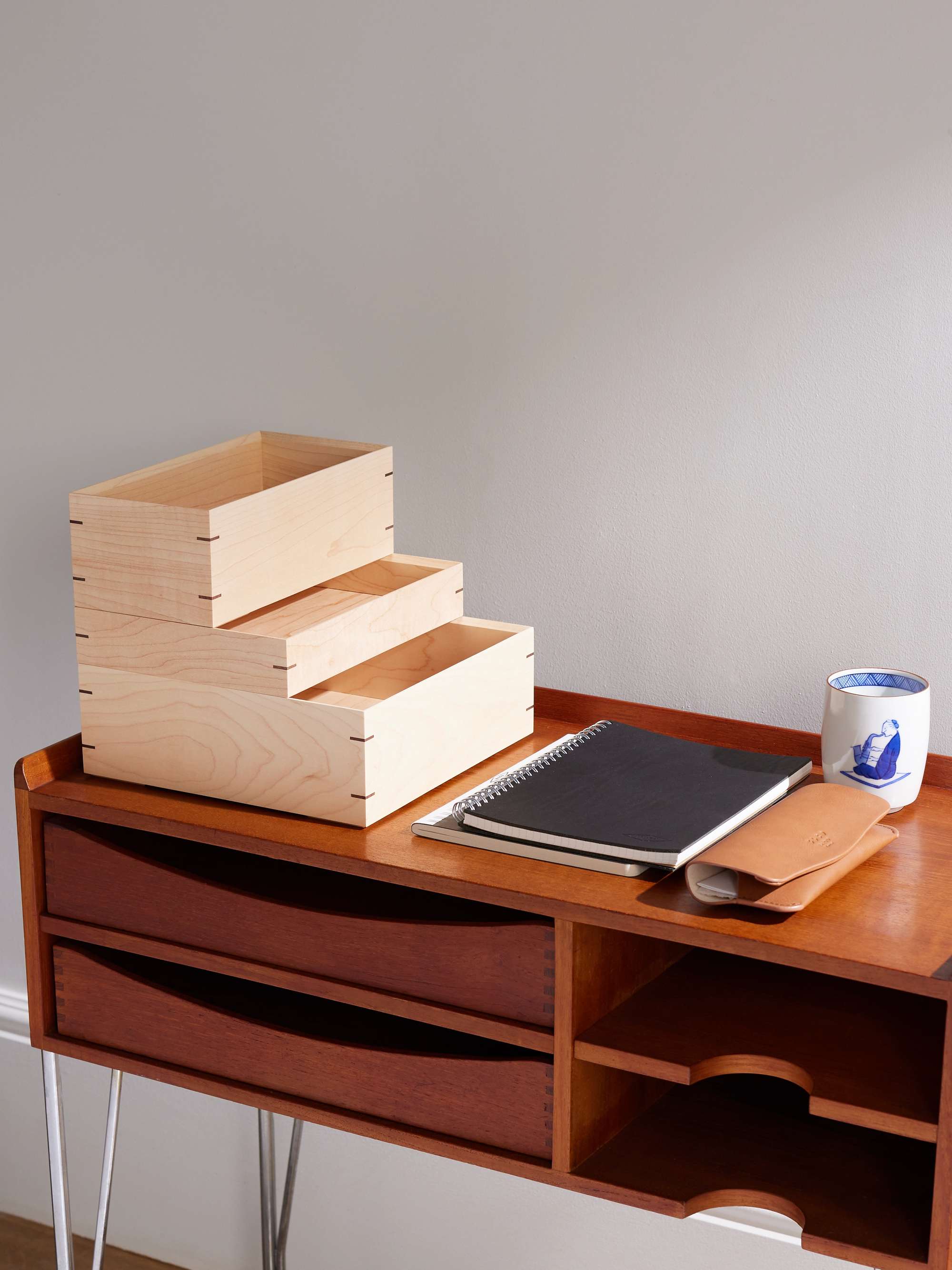 JAPAN BEST Set of Three Stackable Wood Desk Trays for Men | MR PORTER