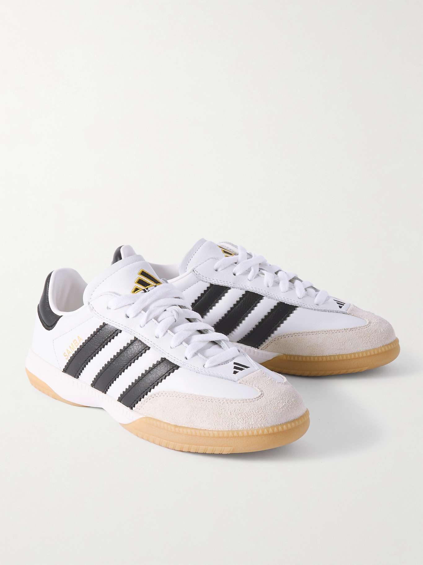 ADIDAS ORIGINALS Samba MN Suede-Trimmed Leather Sneakers for Men | MR ...