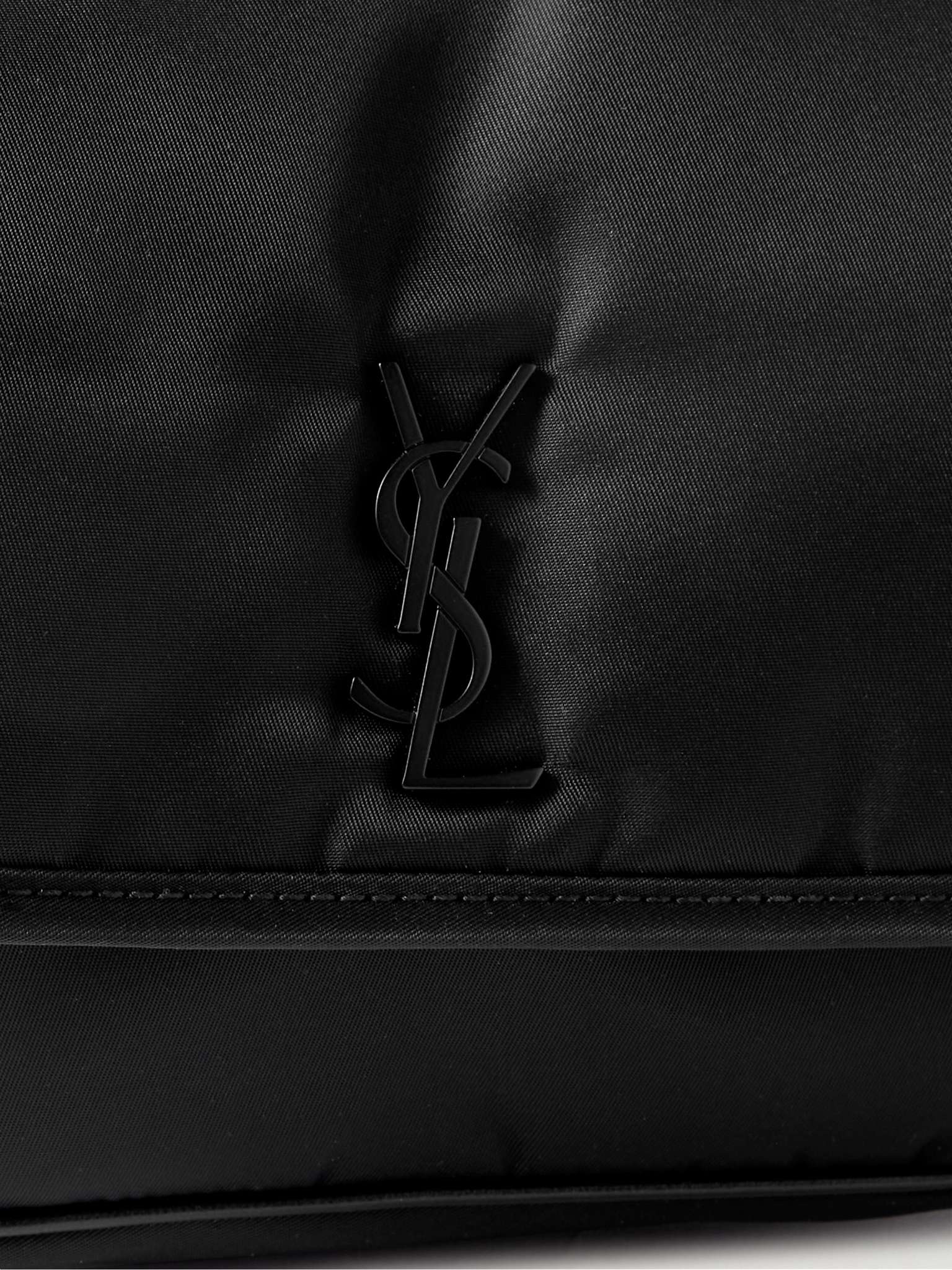 SAINT LAURENT Niki Small Leather-Trimmed Shell Messenger Bag for Men ...
