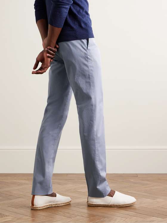 INCOTEX Venezia 1951 Slim-Fit Cotton-Blend Twill Trousers for Men | MR PORTER