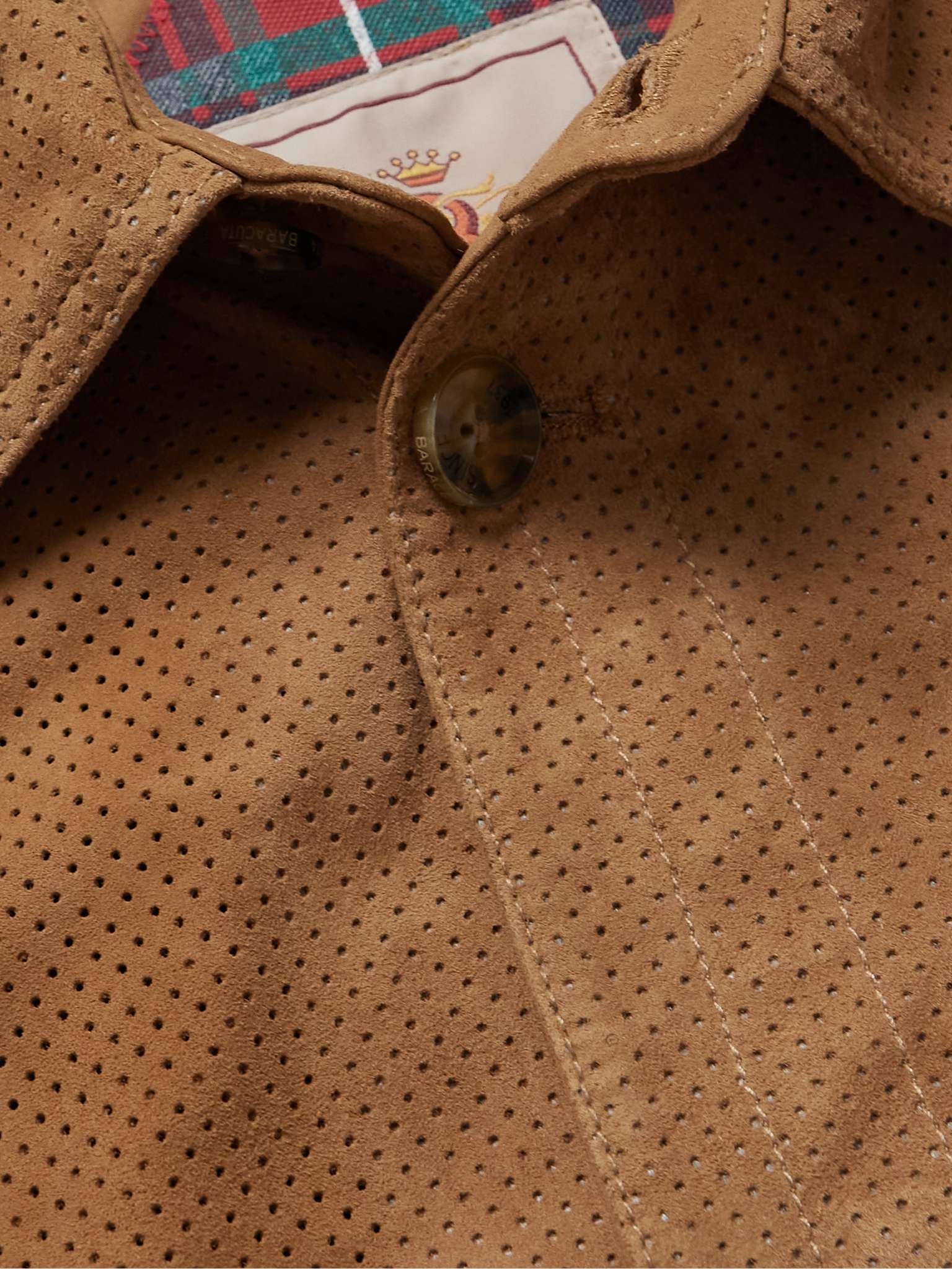 BARACUTA Perforated Suede Blouson Jacket for Men | MR PORTER