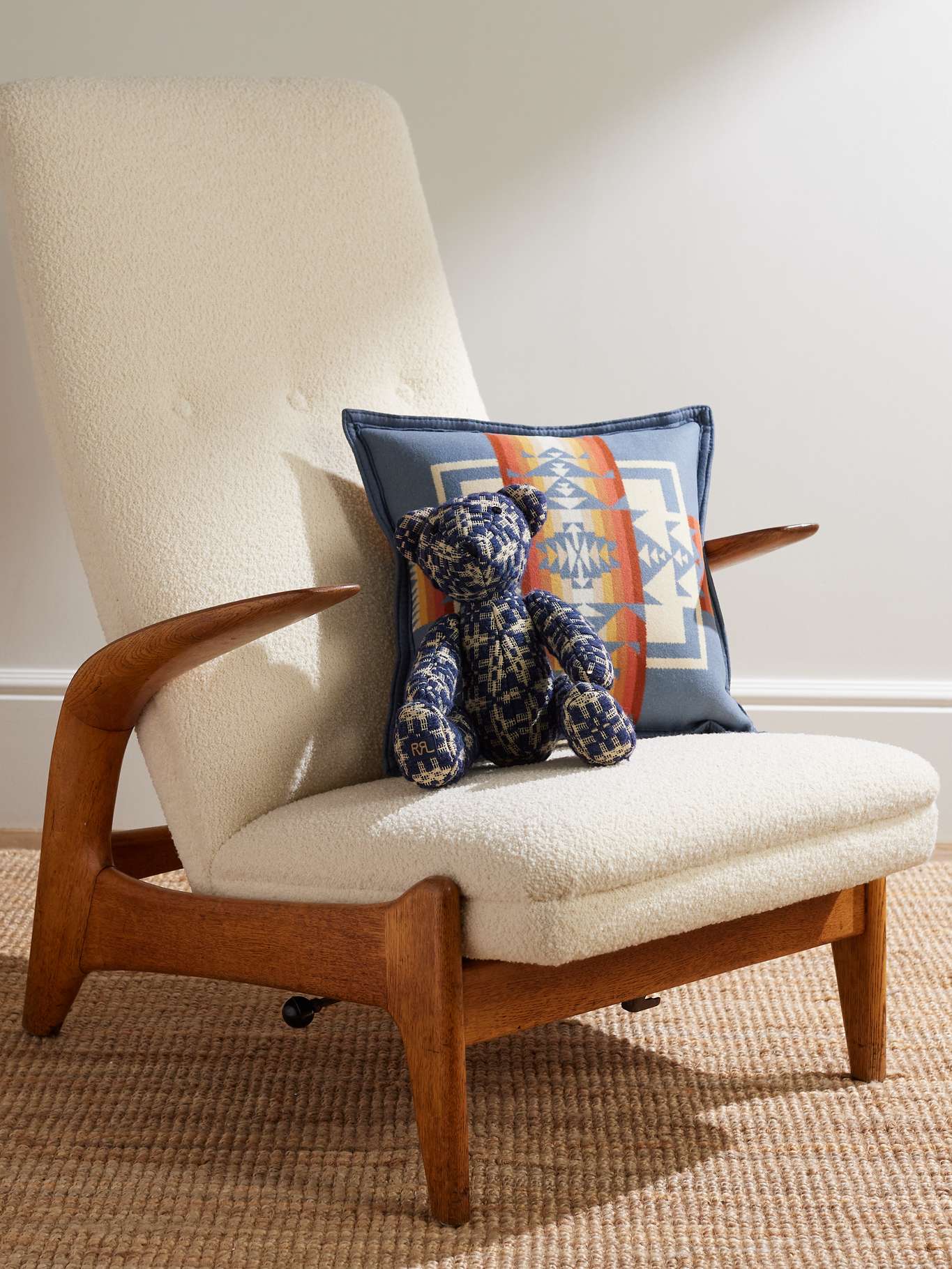 RRL Patchwork Wool and Cotton-Blend Teddy Bear for Men | MR PORTER