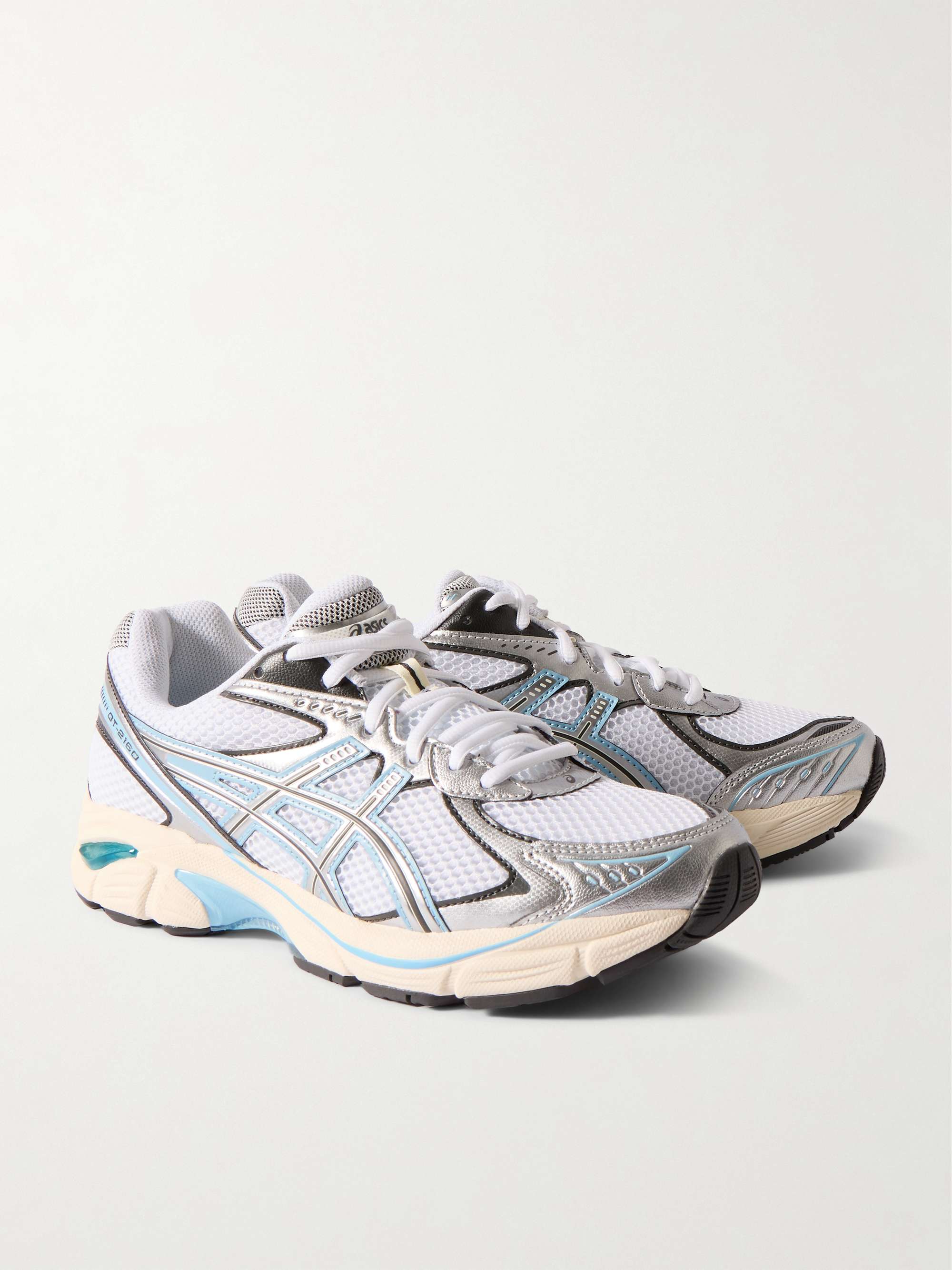 ASICS GT-2160 Mesh, Metallic Leather and Faux Leather Sneakers for Men ...