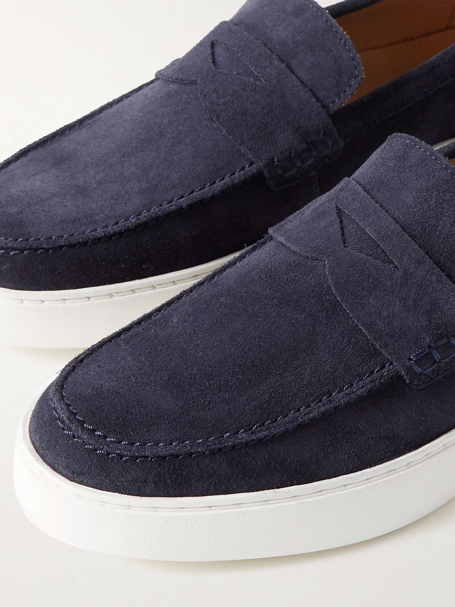 MR P. Peter Suede Penny Loafers for Men | MR PORTER