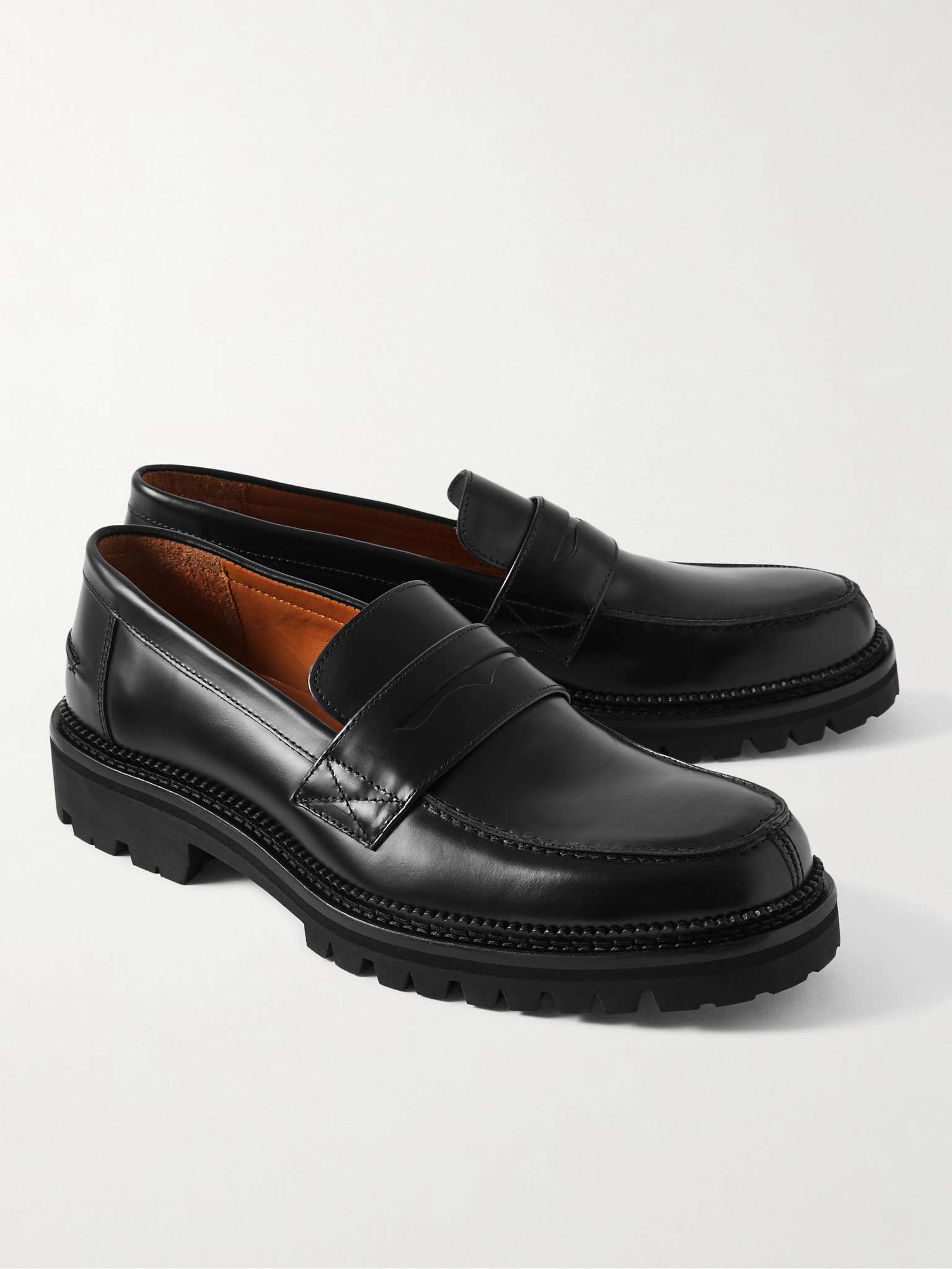 MR P. Jacques Leather Penny Loafers for Men | MR PORTER