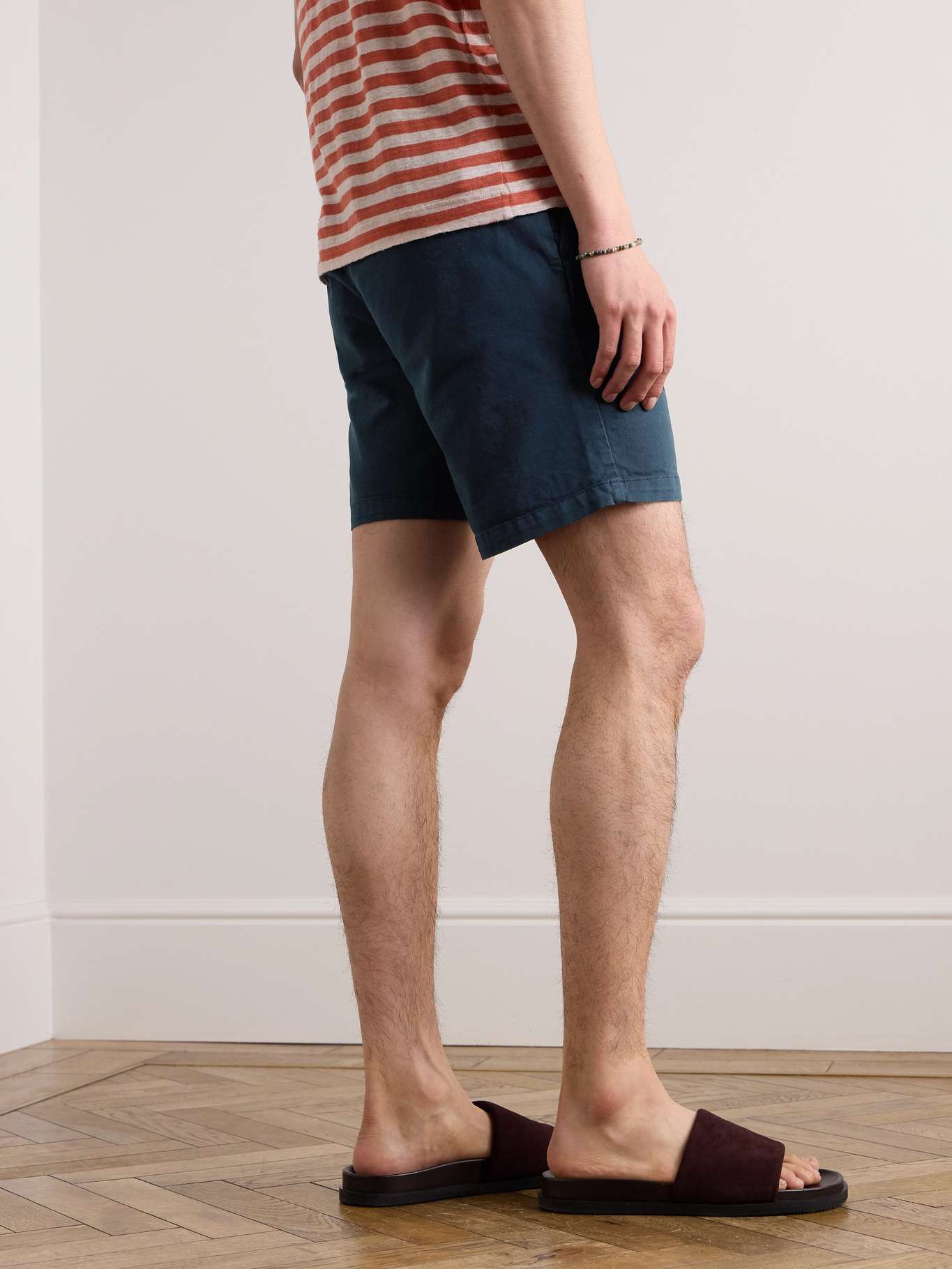 MR P. Straight-Leg Garment-Dyed Organic Cotton-Blend Twill Shorts for ...