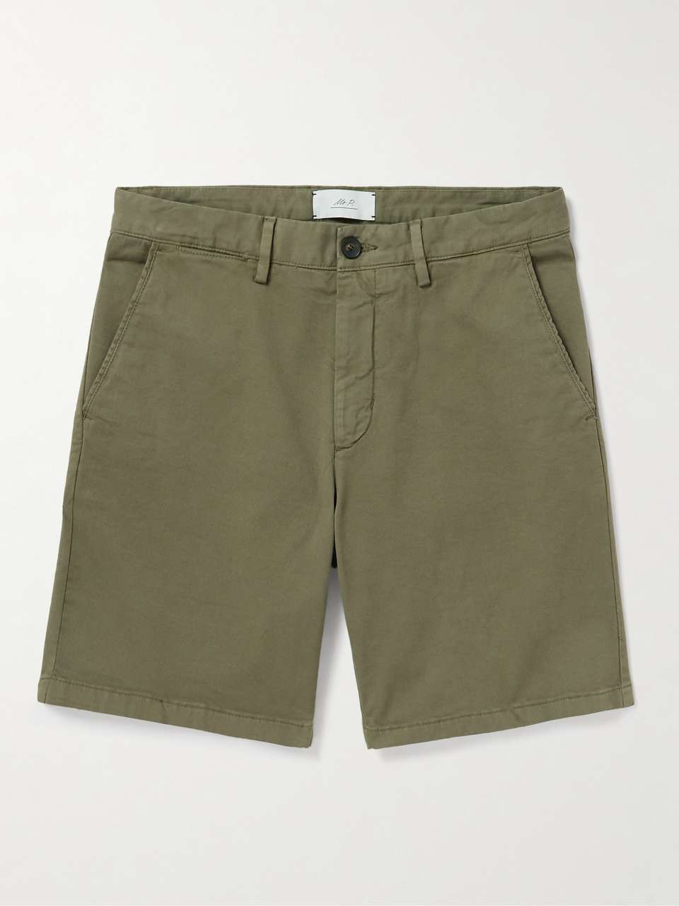 MR P. Straight-Leg Garment-Dyed Cotton-Blend Twill Bermuda Shorts for ...