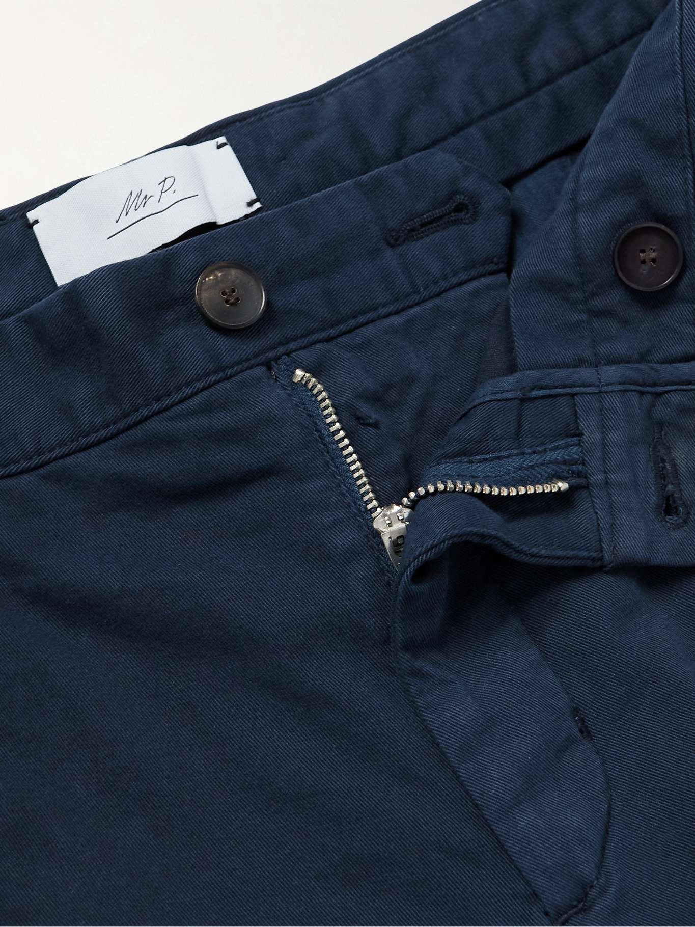 MR P. Straight-Leg Garment-Dyed Cotton-Blend Twill Bermuda Shorts for ...