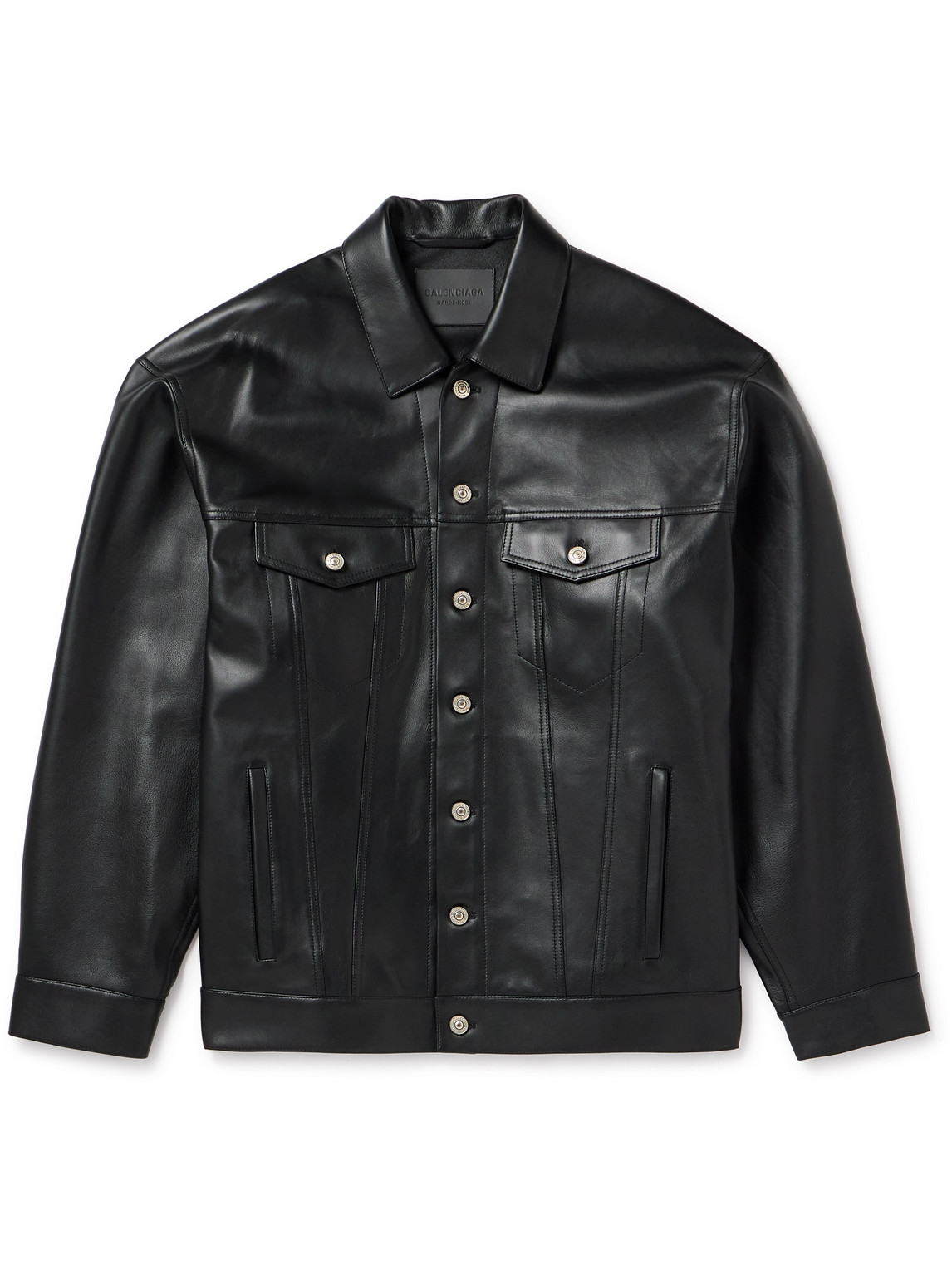 Balenciaga - Leather Trucker Jacket - Curated Menswear