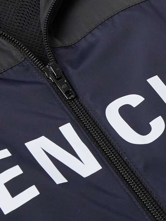 BALENCIAGA Oversized Logo-Print Colour-Block Shell Jacket for Men | MR ...