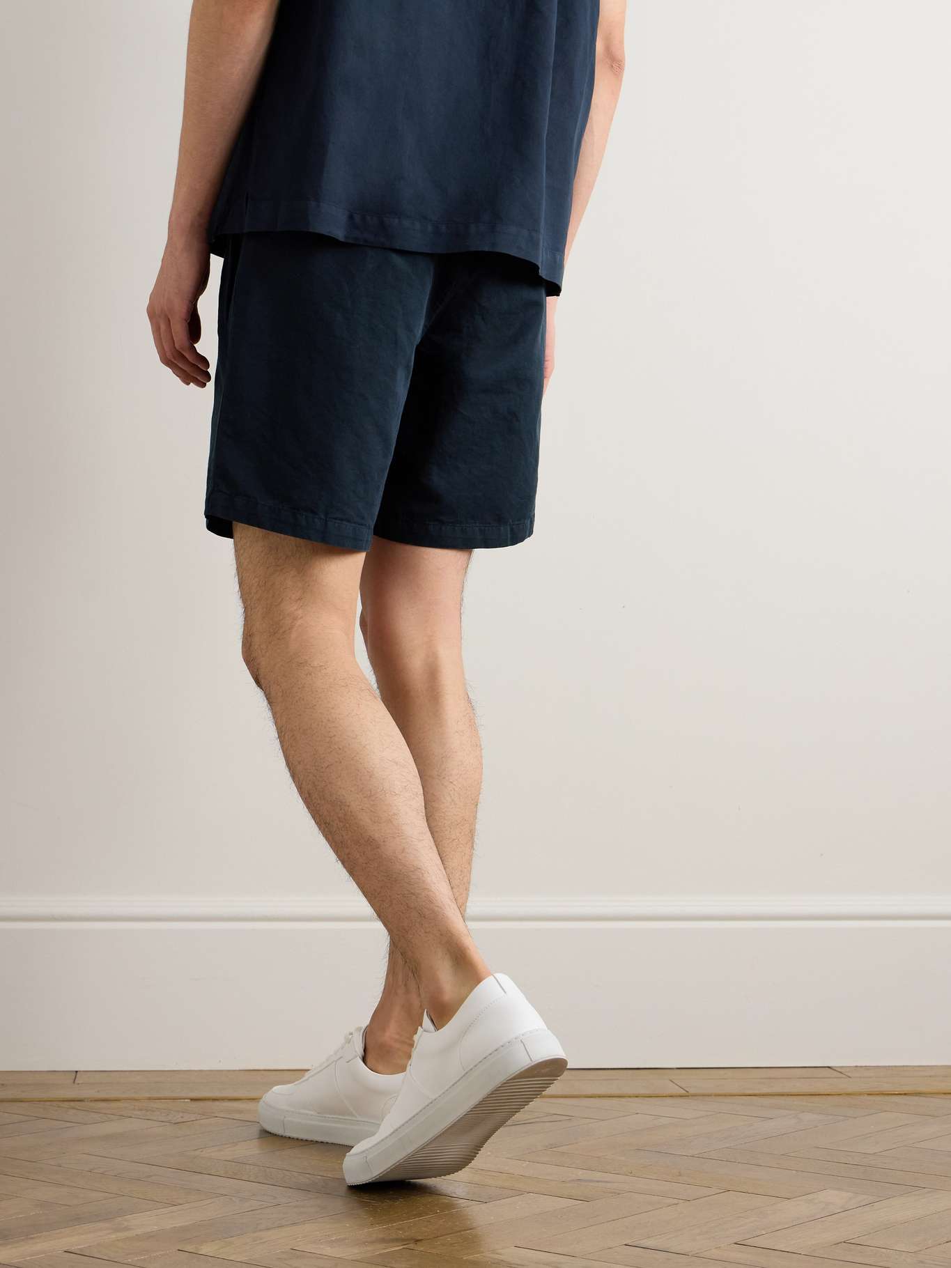 MR P. Straight-Leg Cotton and Linen-Blend Drawstring Shorts for Men ...