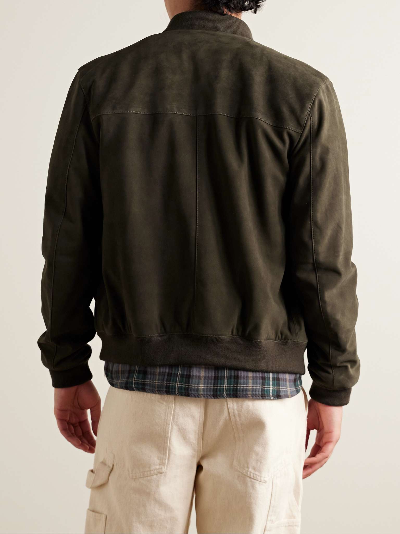 MR P. Suede Bomber Jacket for Men | MR PORTER