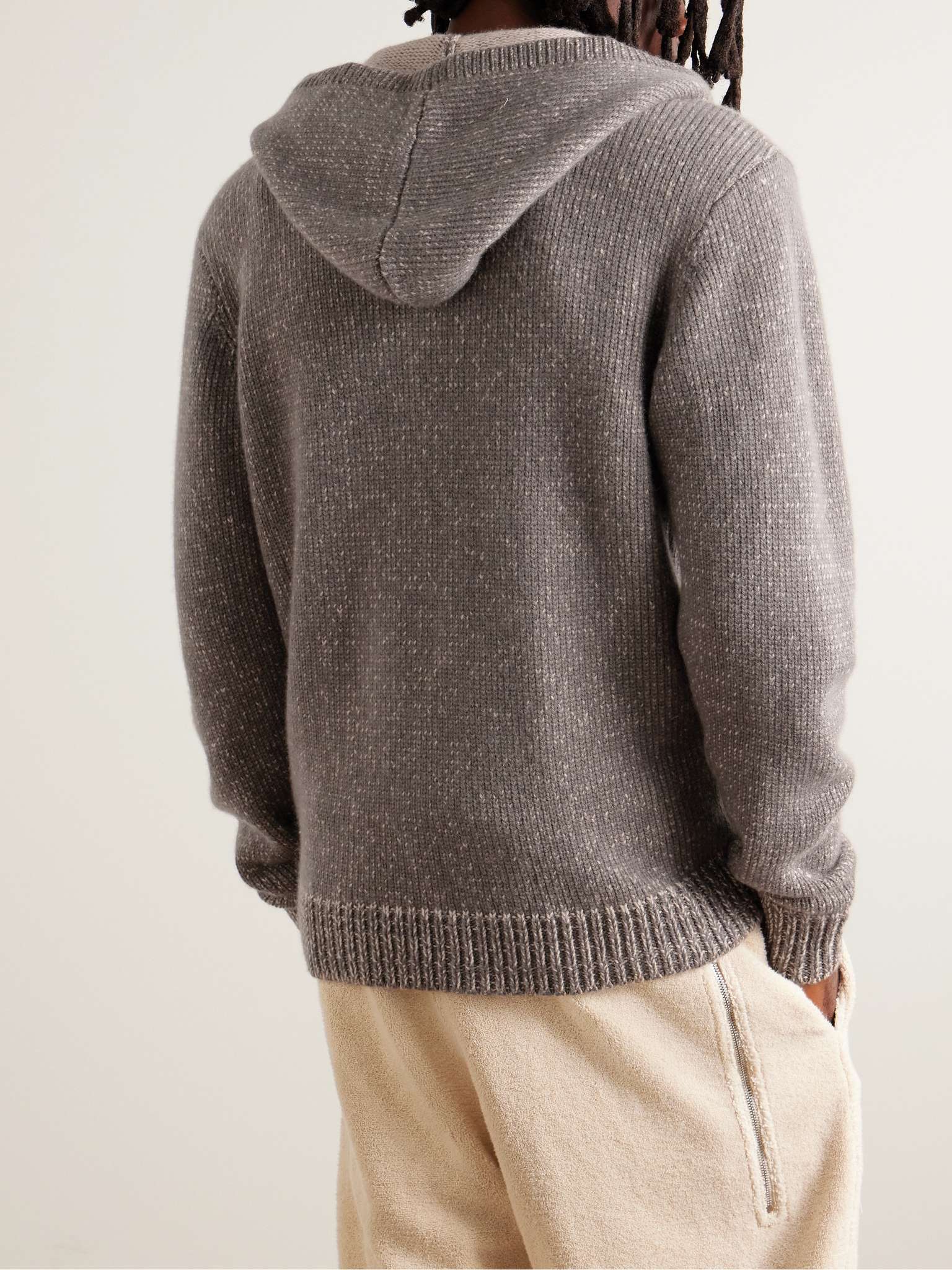 THE ELDER STATESMAN Ribbed Cashmere Zip-Up Hoodie for Men | MR PORTER
