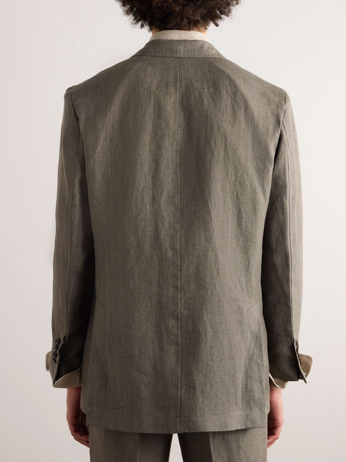 RUBINACCI Double-Breasted Linen Suit Jacket for Men | MR PORTER