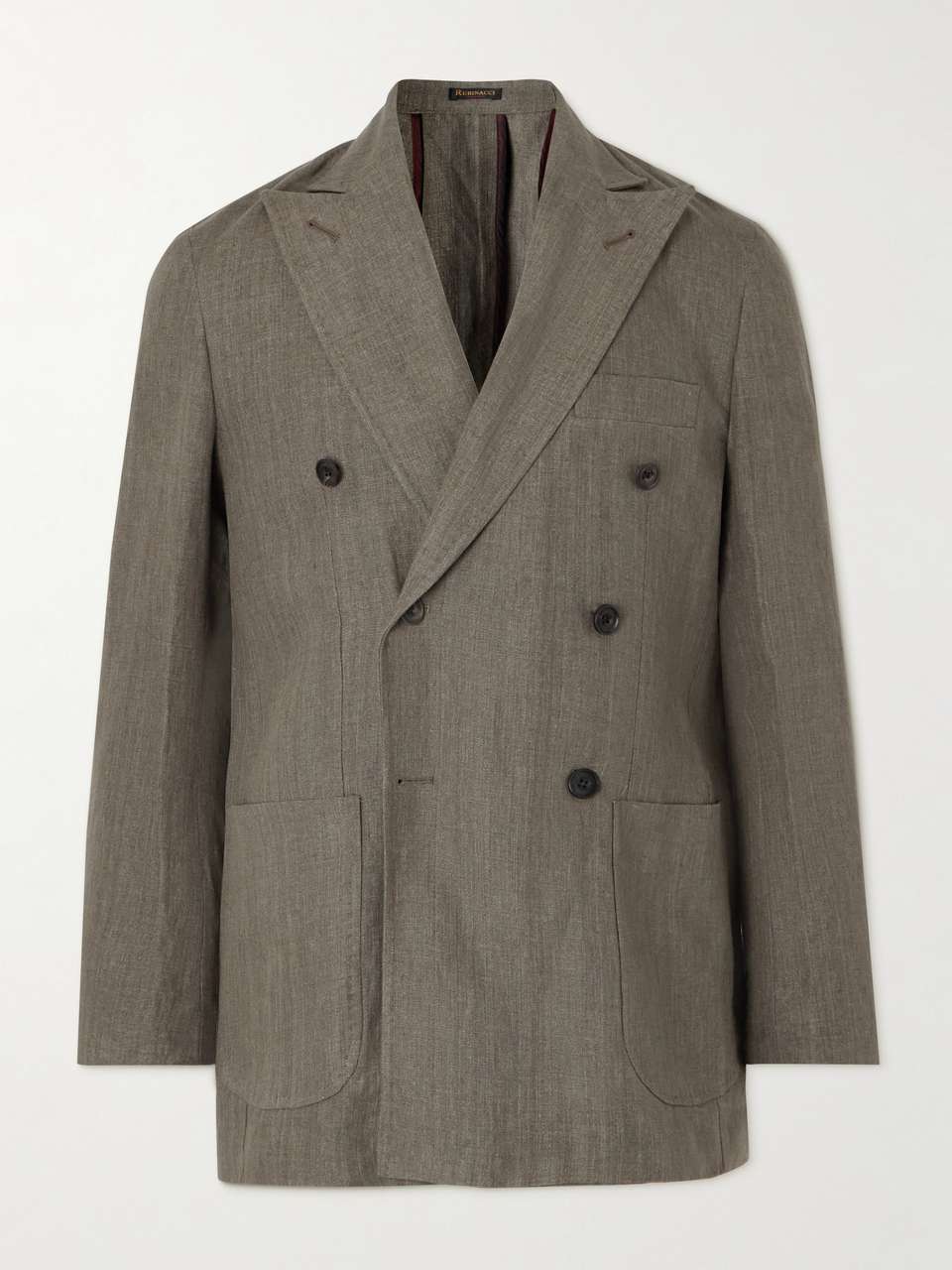 RUBINACCI Double-Breasted Linen Suit Jacket for Men | MR PORTER