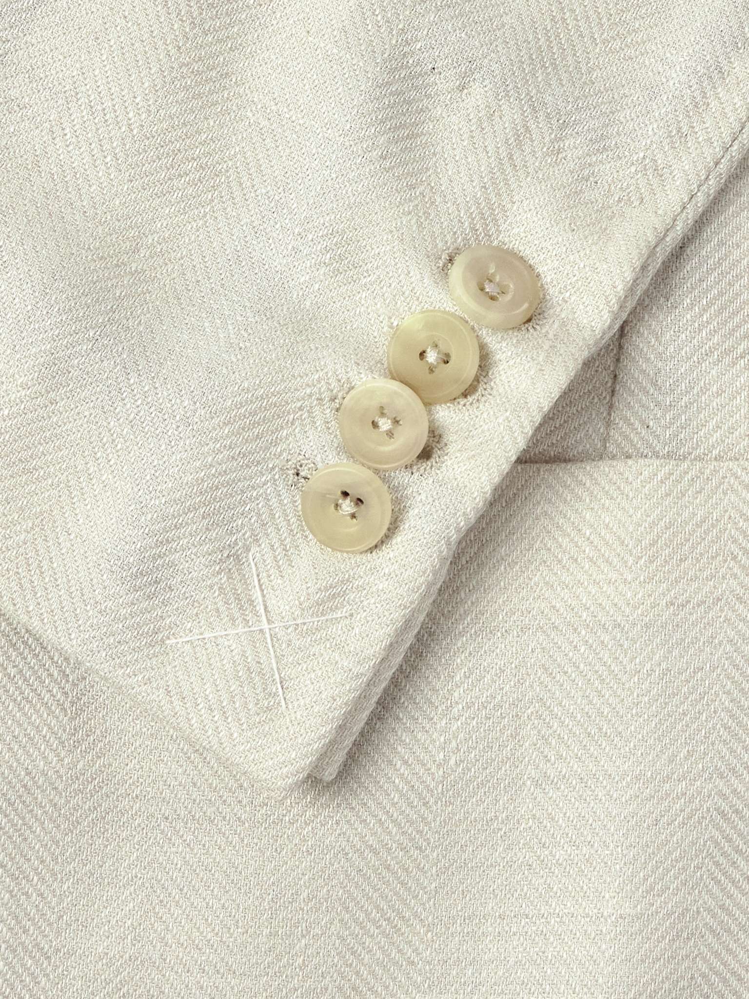 RUBINACCI Herringbone Wool, Silk and Linen-Blend Suit Jacket for Men ...